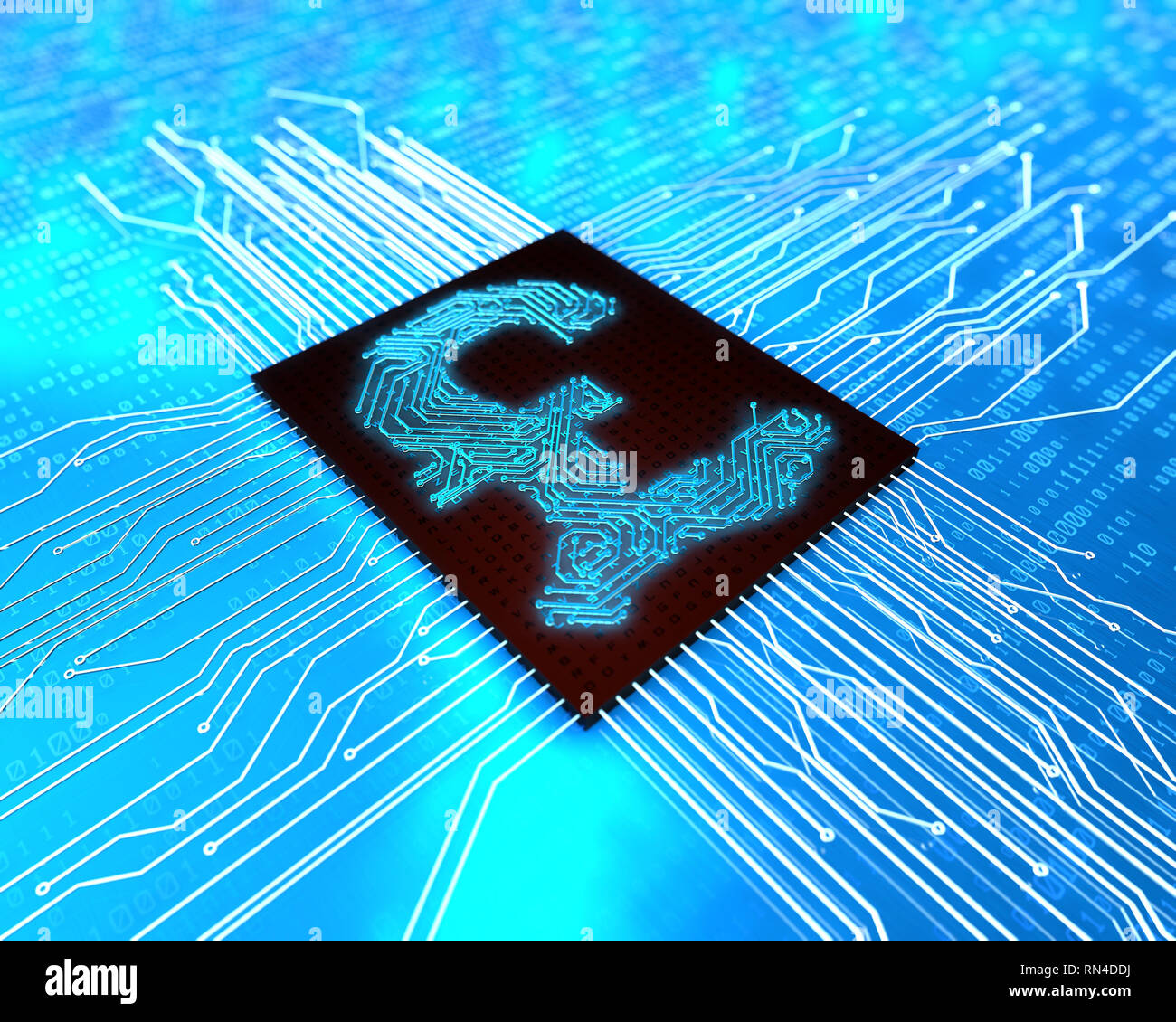 Circuit Board and Pound Sterling, Electronic Network Fintech Stock ...