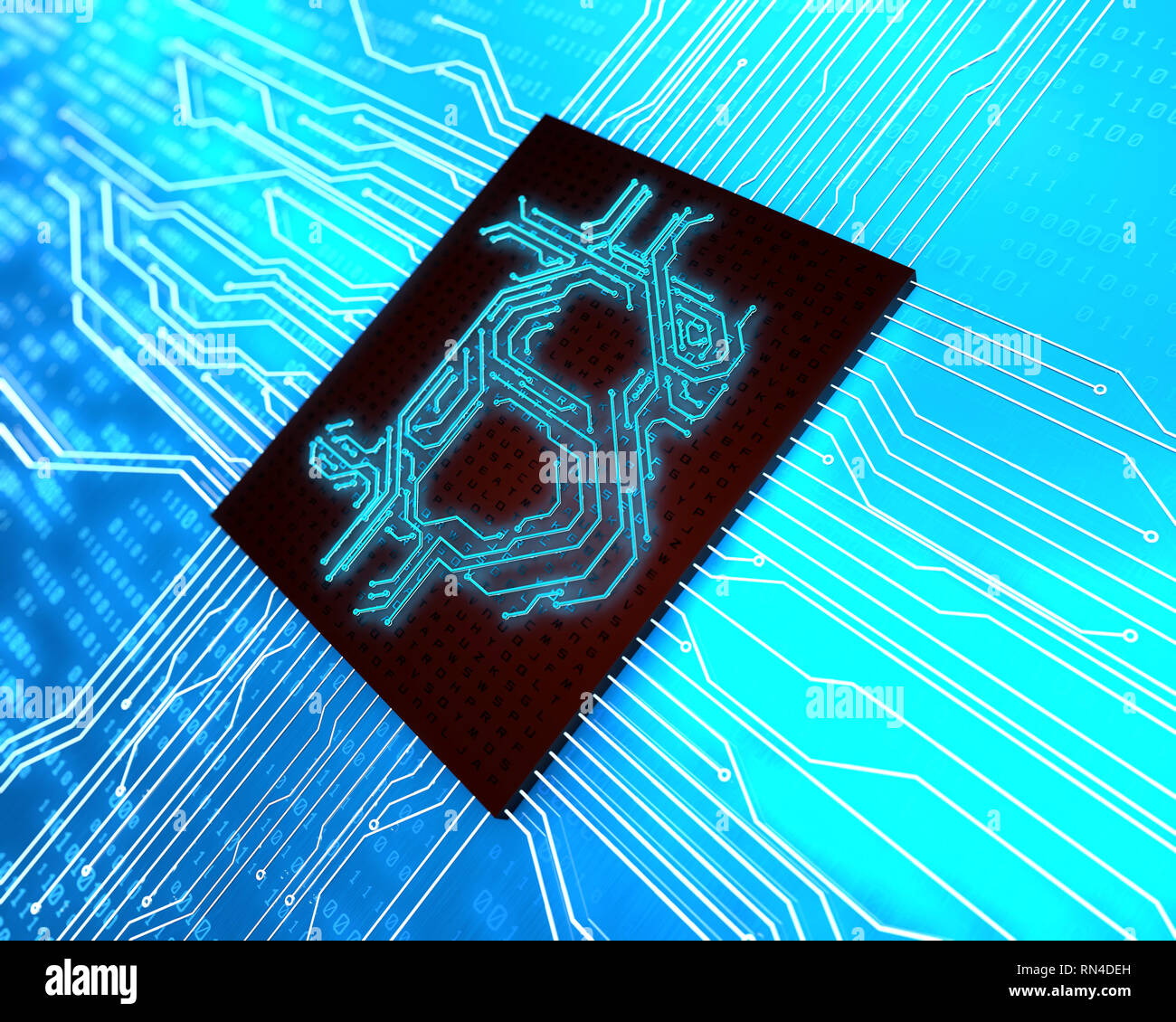 Circuit Board and Bitcoin, Electronic Network Fintech Stock Photo - Alamy