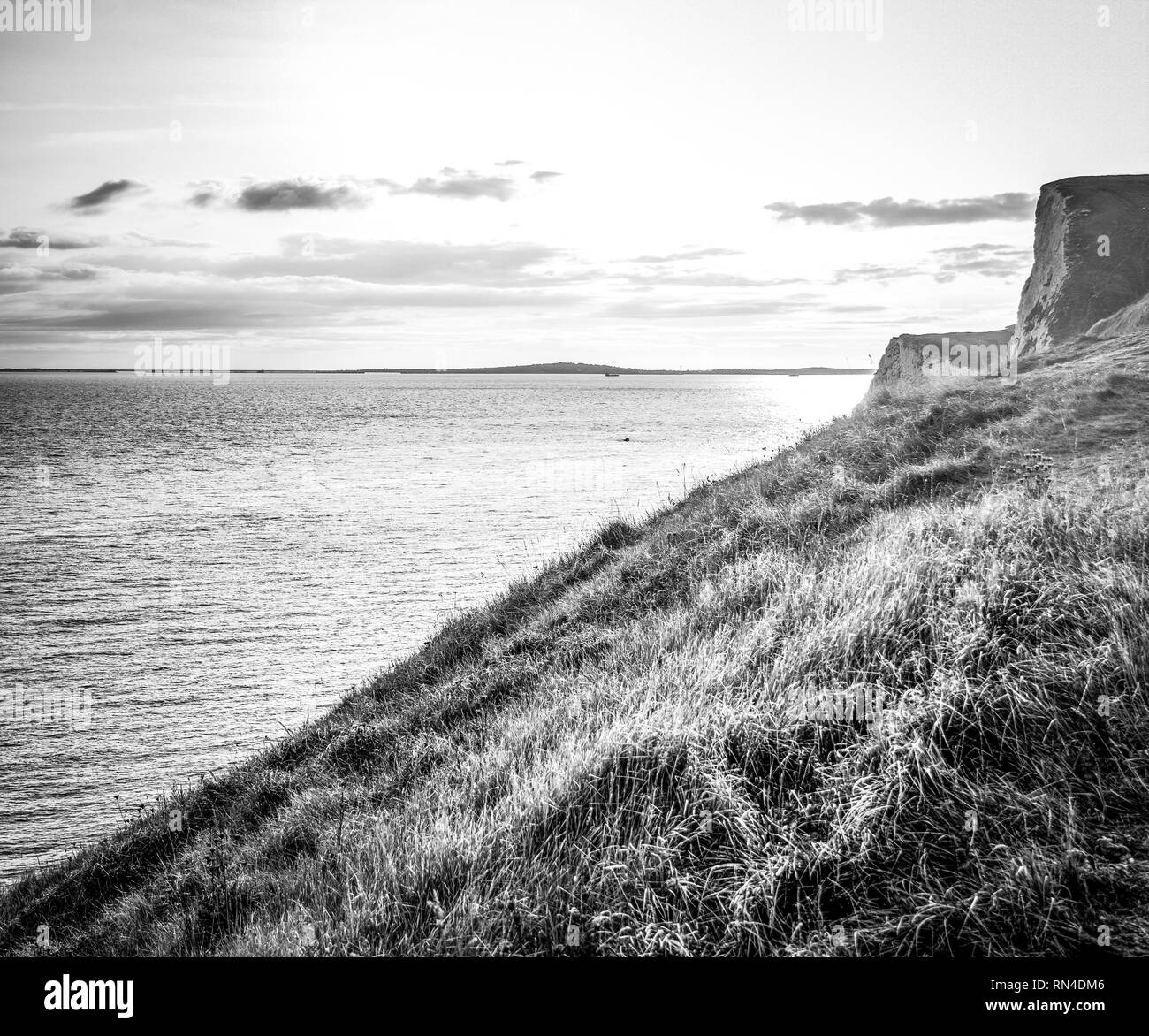 British coast cliff Black and White Stock Photos & Images - Alamy