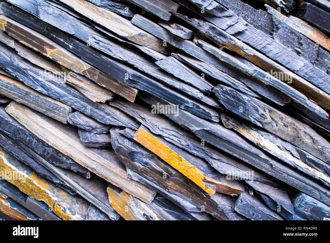 The walls are made from overlapping of sedimentary stone Stock Photo ...