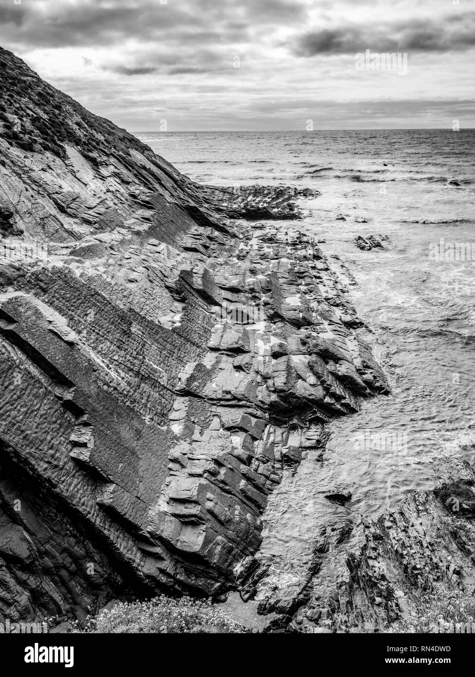 The beach of Crackington Haven Cornwall Stock Photo - Alamy