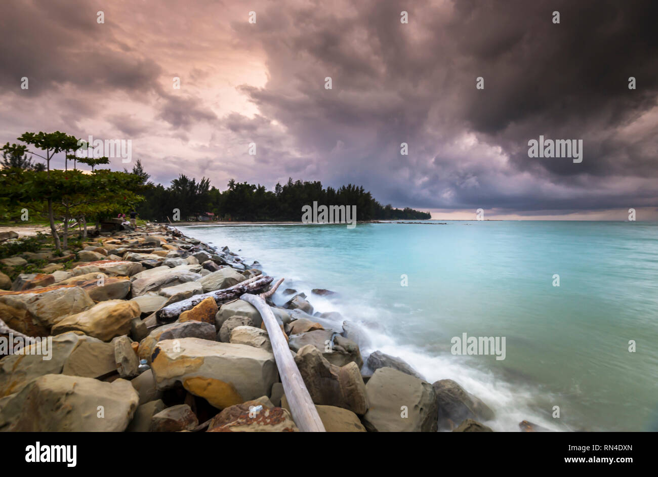Labuan Pearl City Island in Borneo Stock Photo - Alamy
