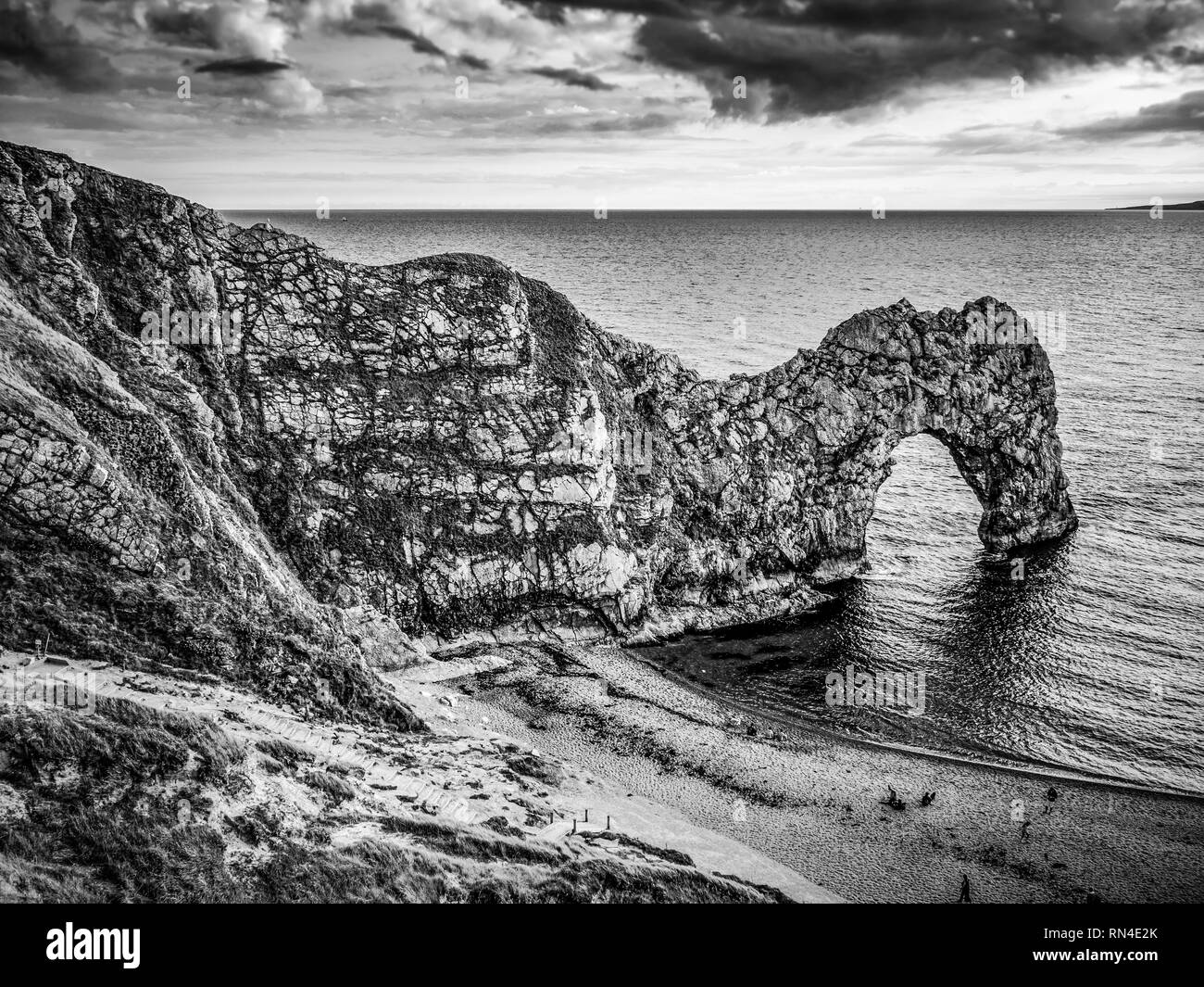 Durdle Door - a famous landmark at the coast of Devon near Dorset Stock ...