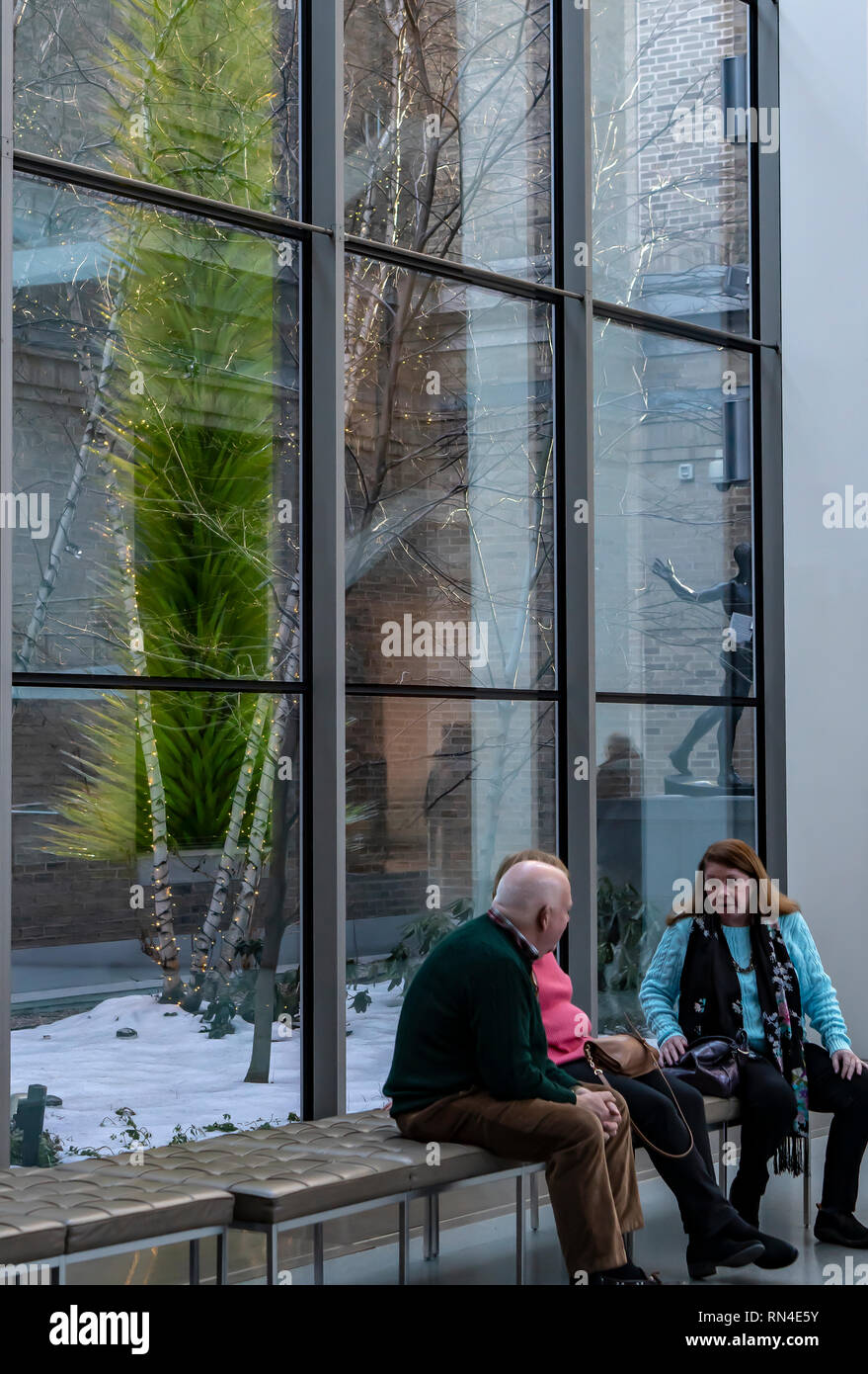 People Seated in Museum Stock Photo - Alamy