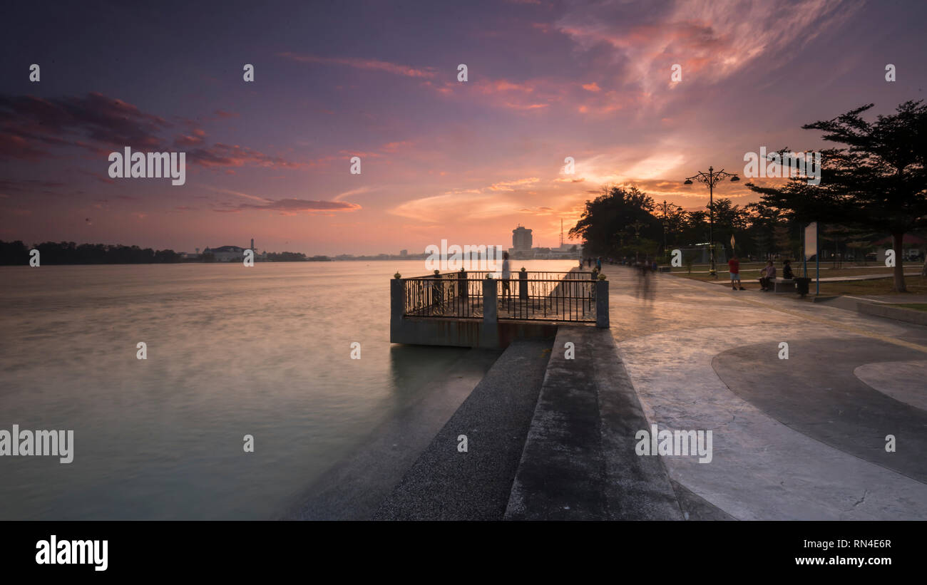 Tanjung Emas Park at Muar city during sunrise Stock Photo - Alamy