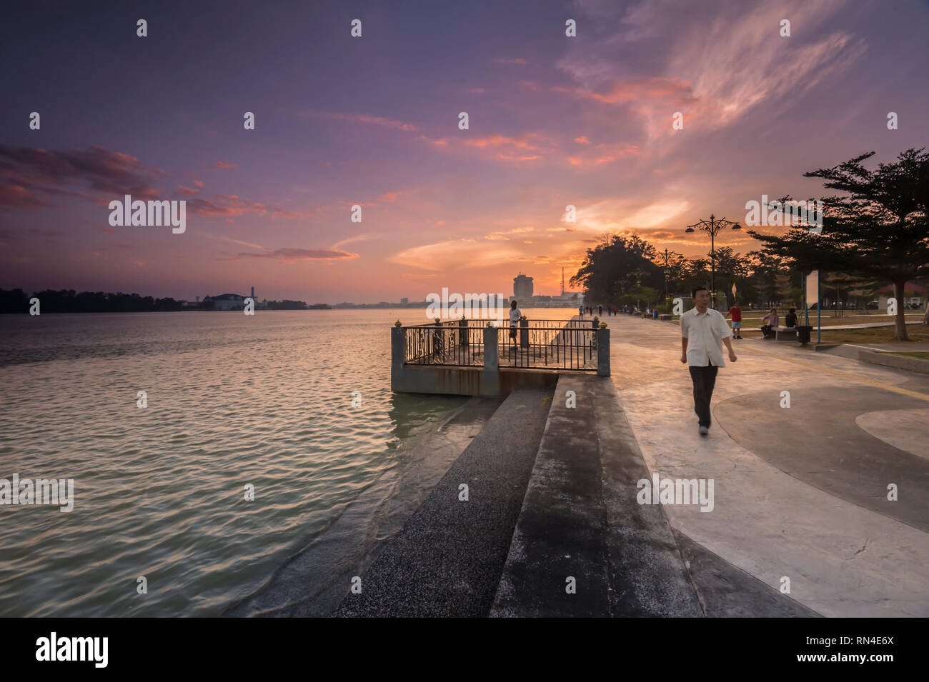 Tanjung Emas Park at Muar city during sunrise Stock Photo - Alamy