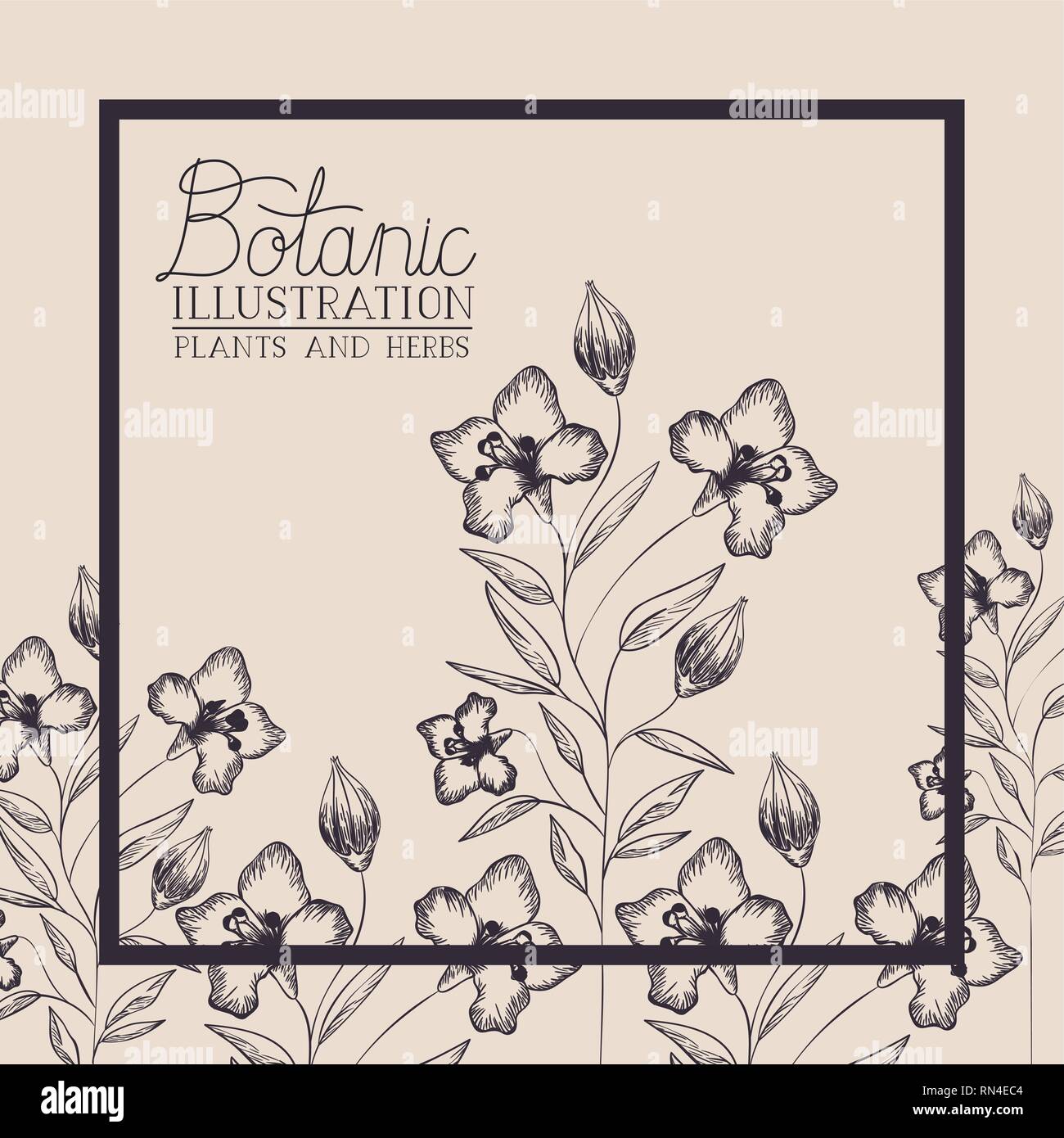 Decorated with flowers and greenery Stock Vector Images - Alamy