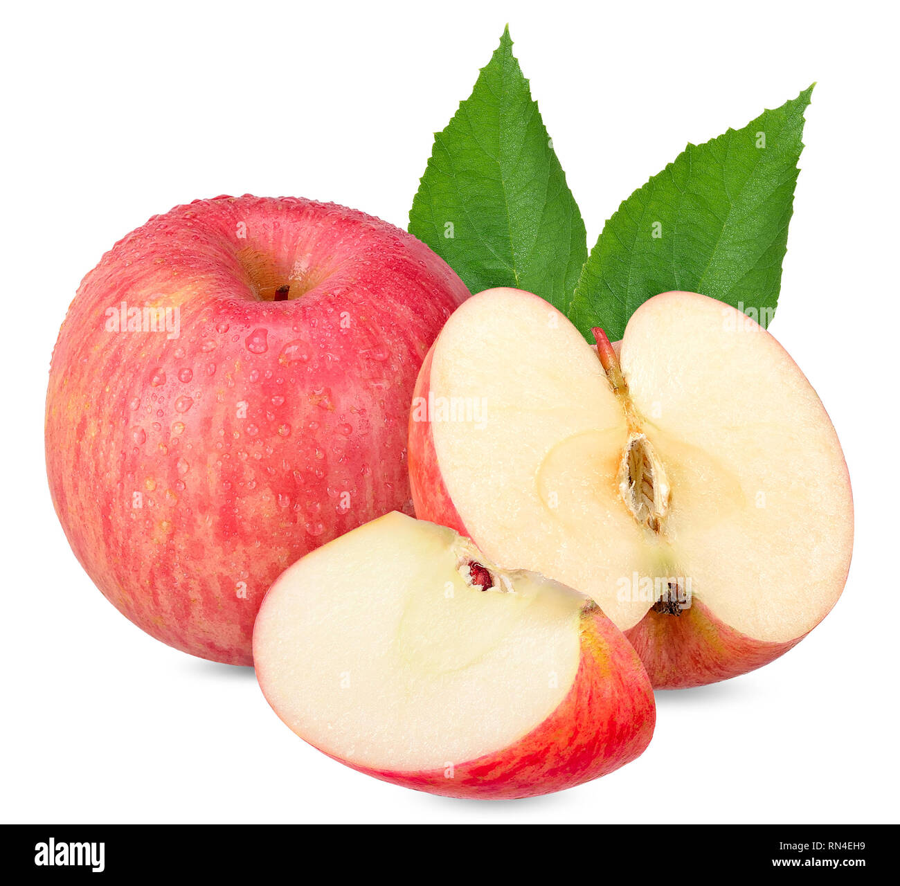 Fresh Apple isolated on white with clipping path Stock Photo - Alamy