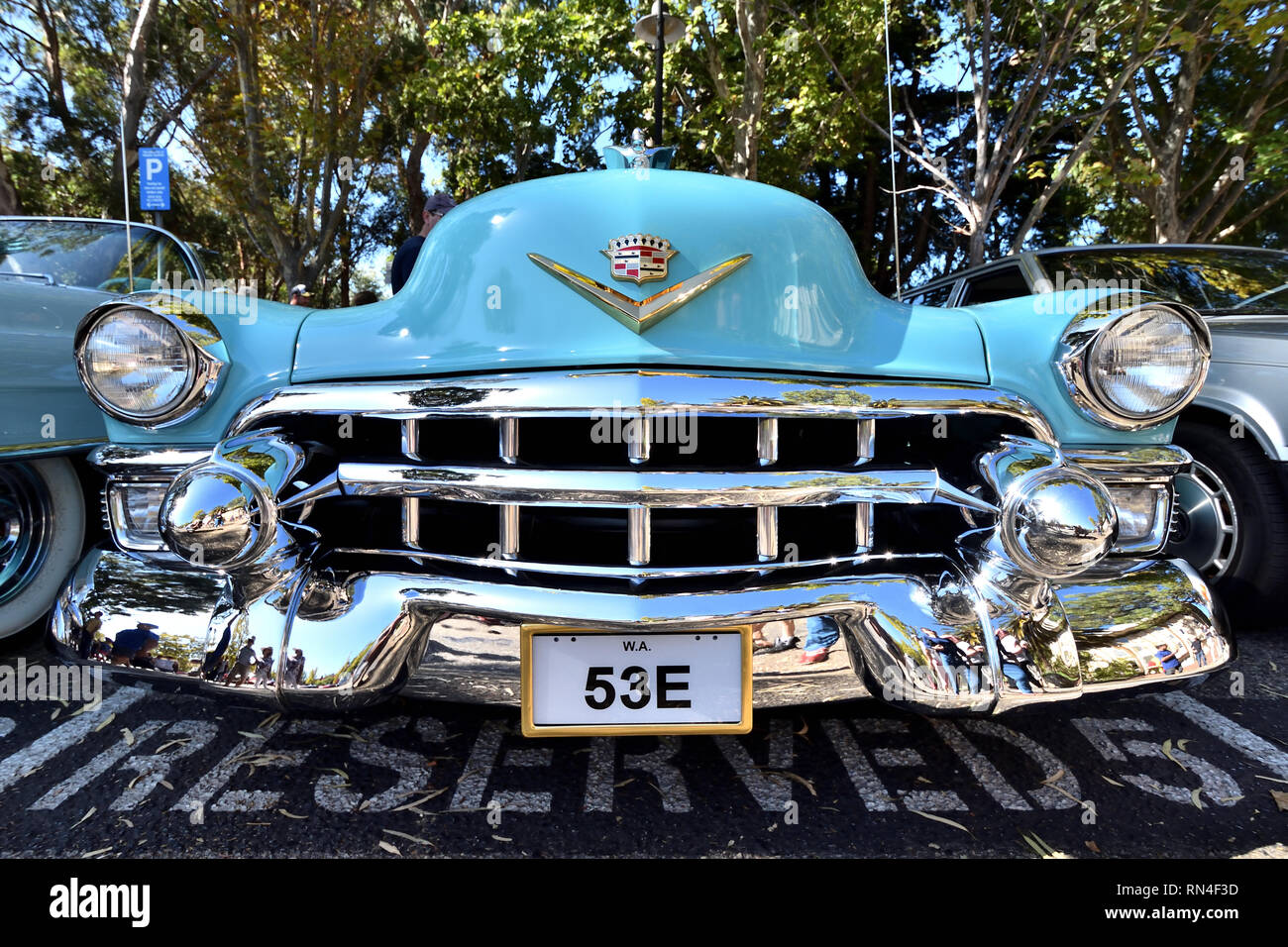 1953 Cadillac on display at car show Stock Photo - Alamy
