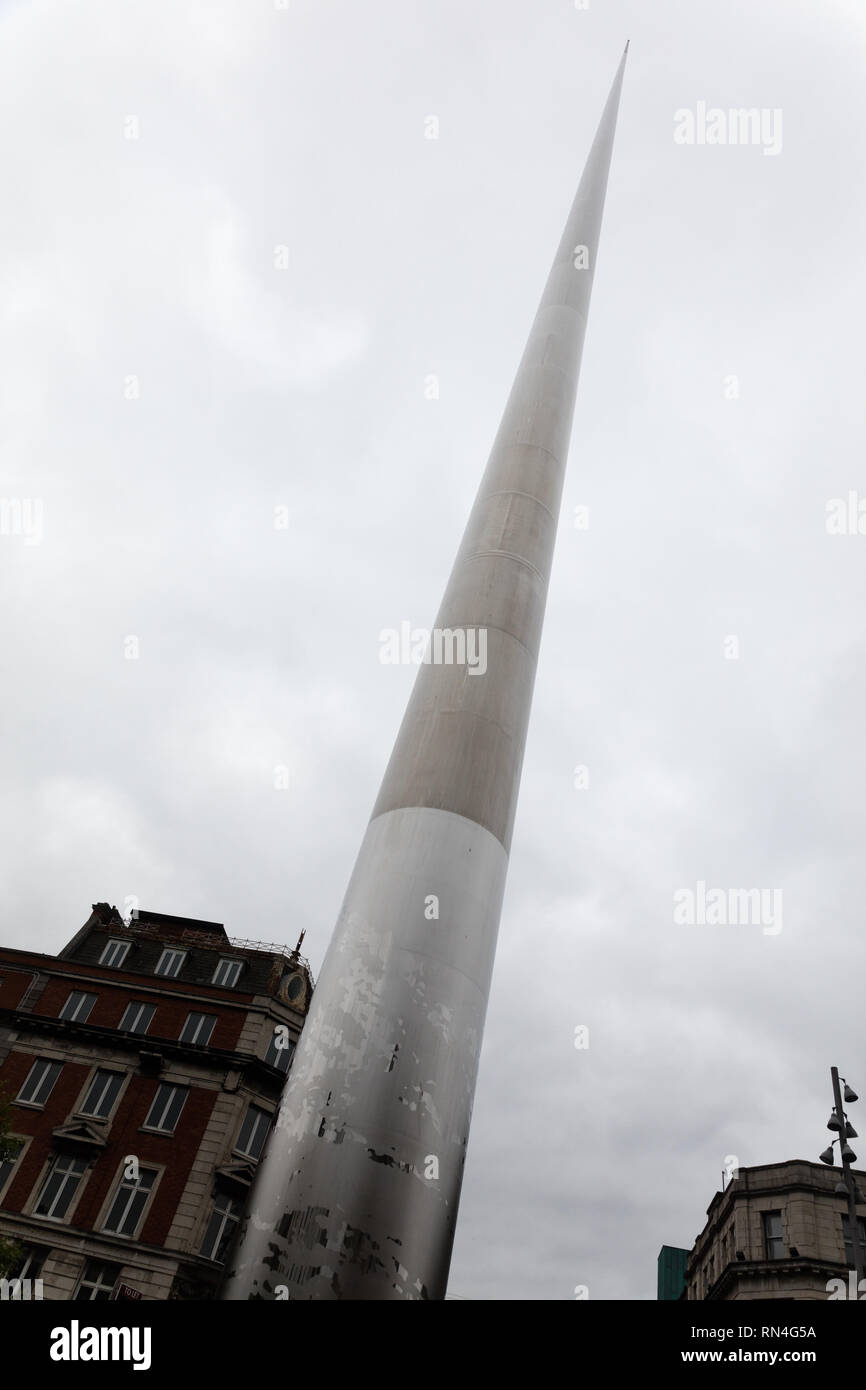 Spire famous landmark in Dublin, Ireland center symbol Stock Photo - Alamy