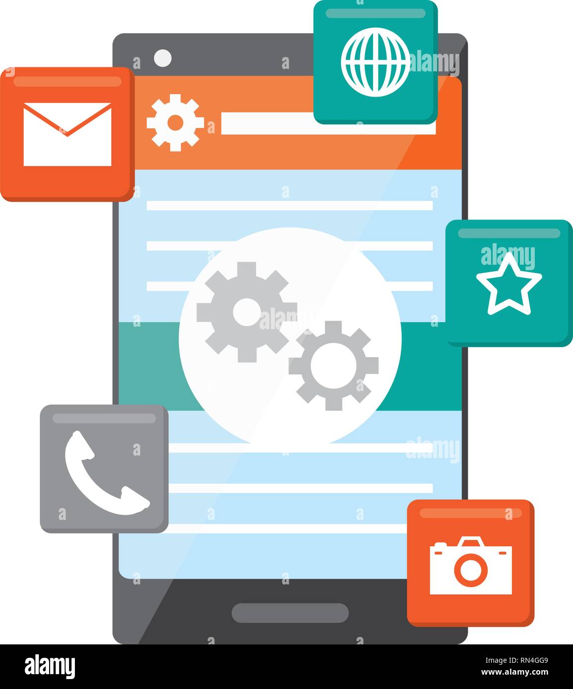 mobile app development Stock Vector Image & Art - Alamy