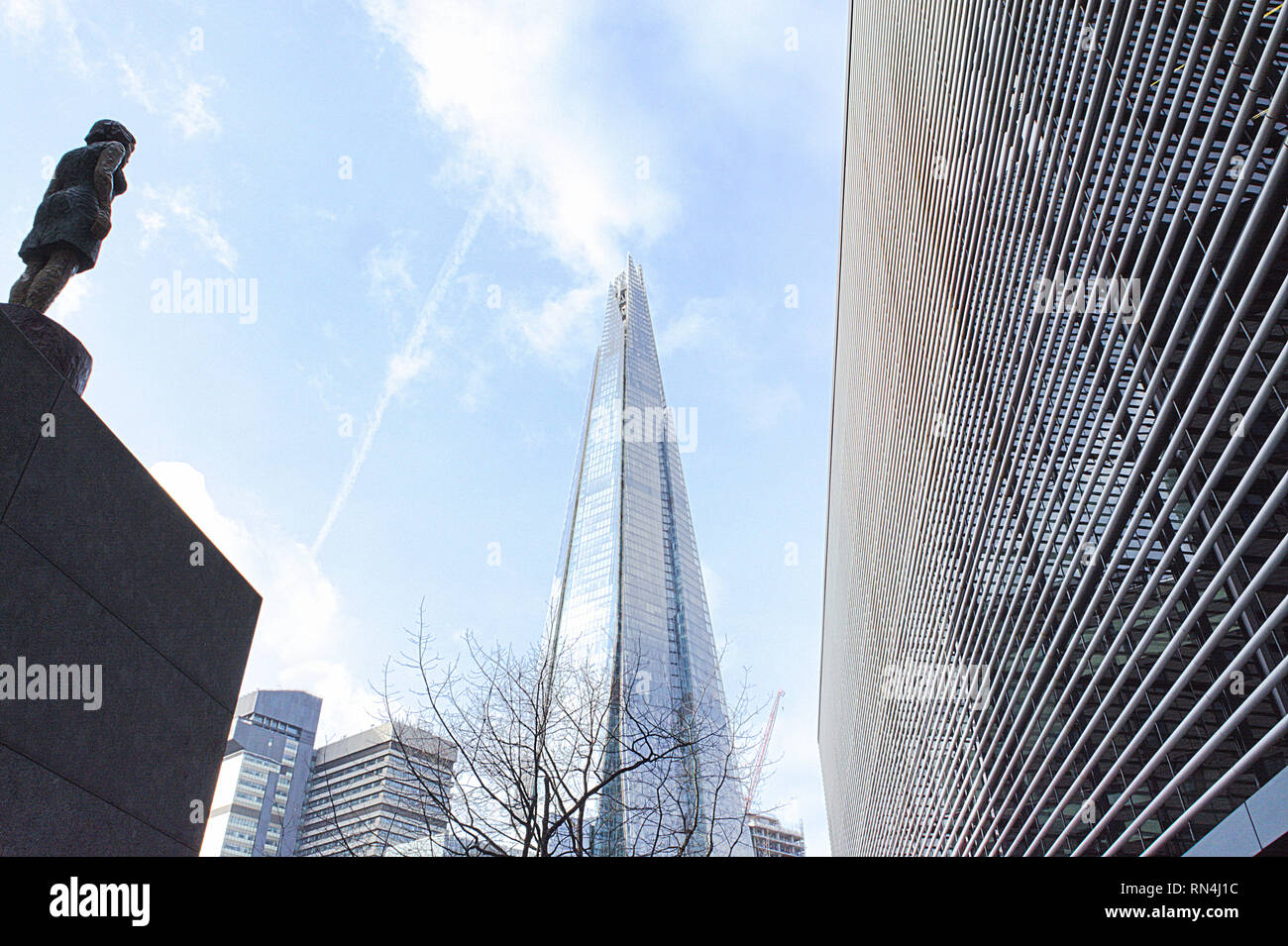 London city. Office buildings. Glass windows Stock Photo - Alamy