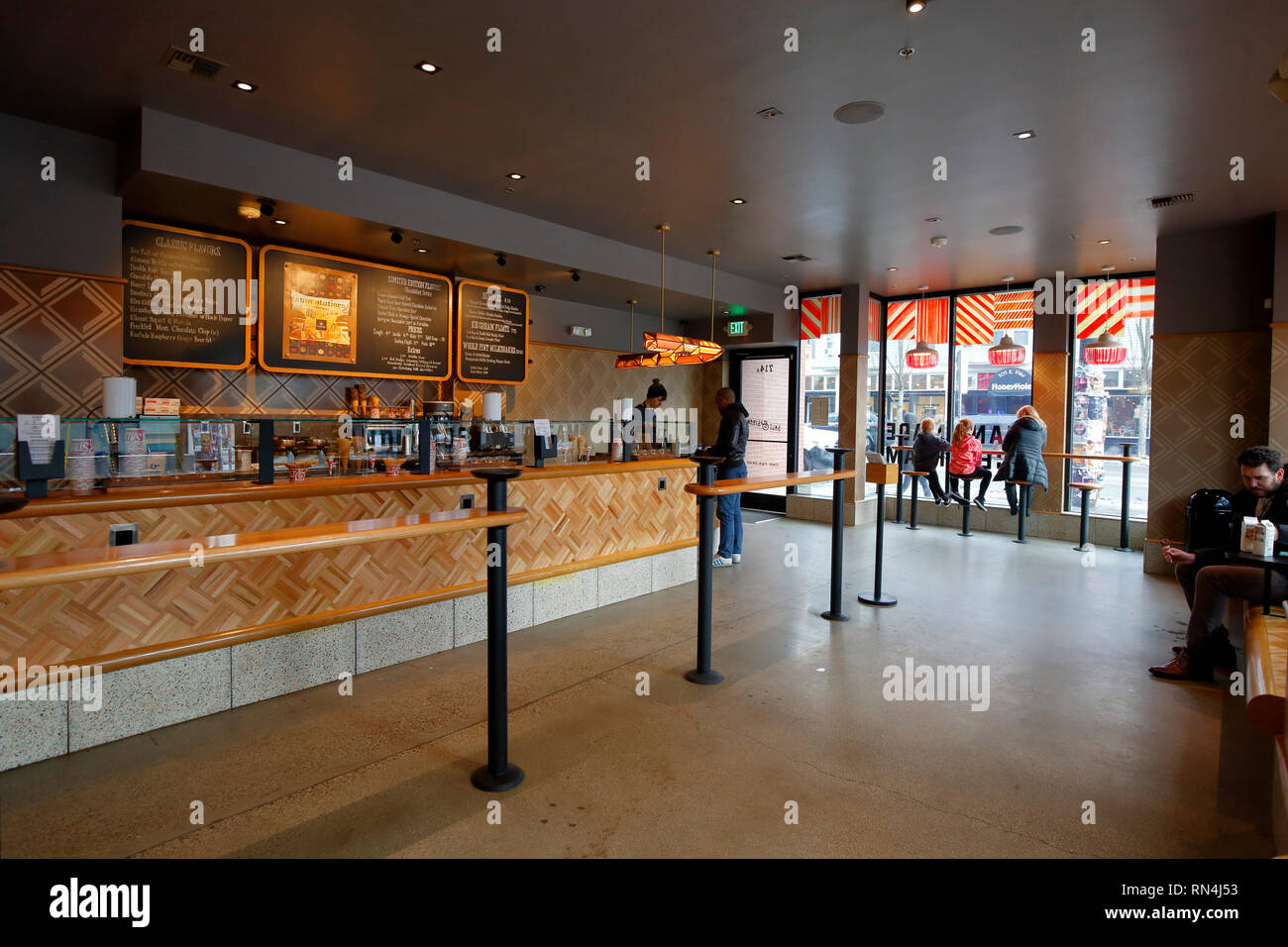 Salt & Straw, 714 E Pike St, Seattle, WA. interior of a gourmet ice ...