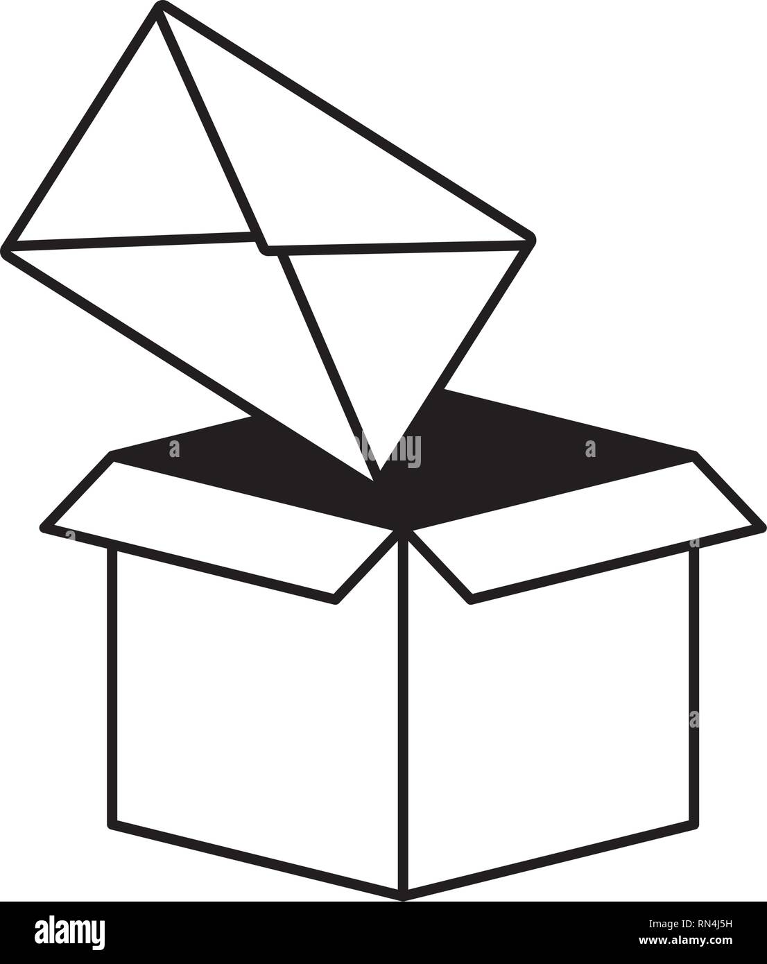 cardboard box email envelope Stock Vector Image & Art - Alamy