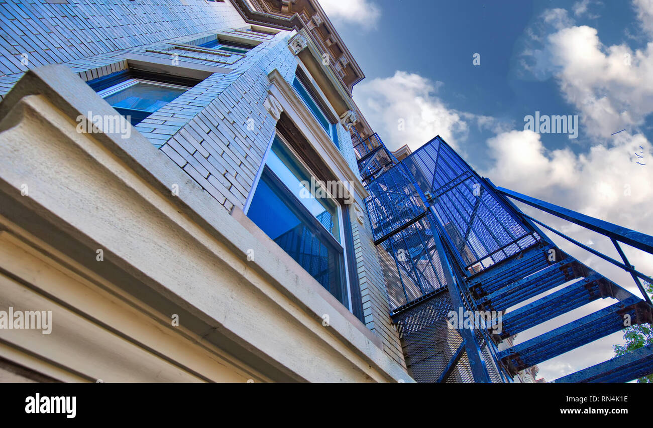 Boston typical houses Stock Photo - Alamy