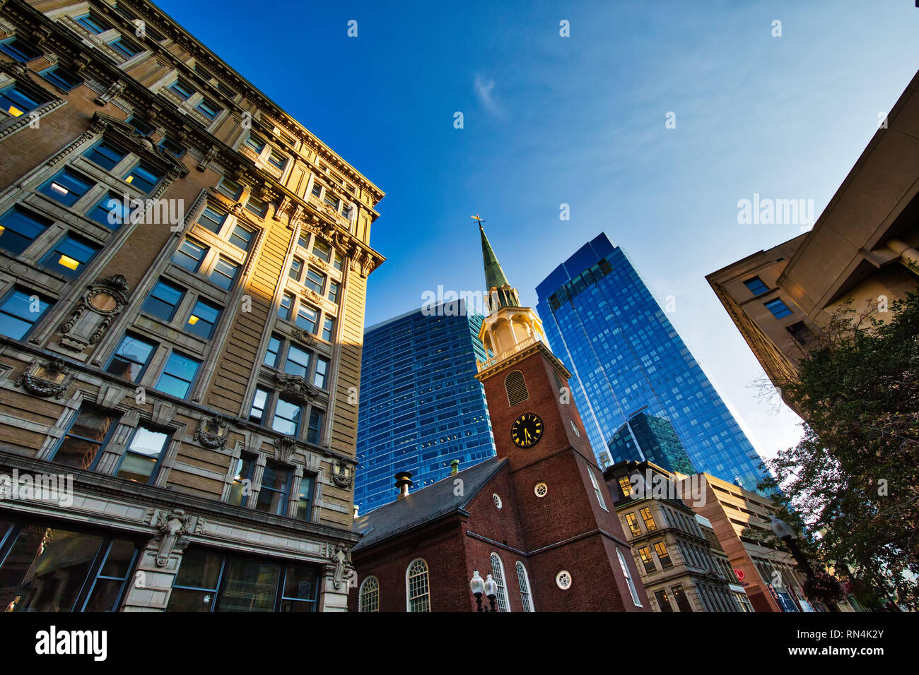 Boston typical houses in historic center Stock Photo - Alamy