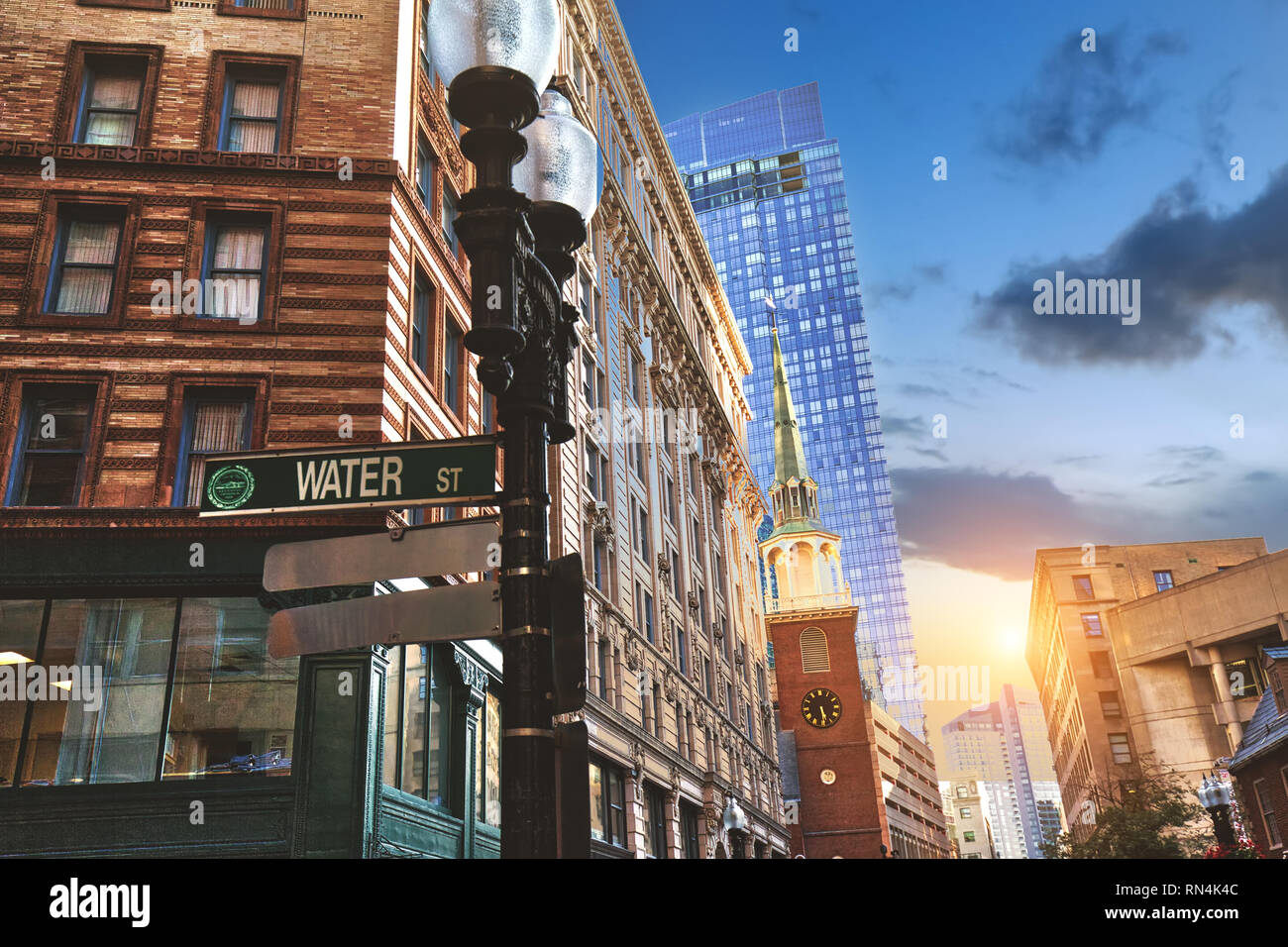 Boston typical houses in historic center Stock Photo - Alamy