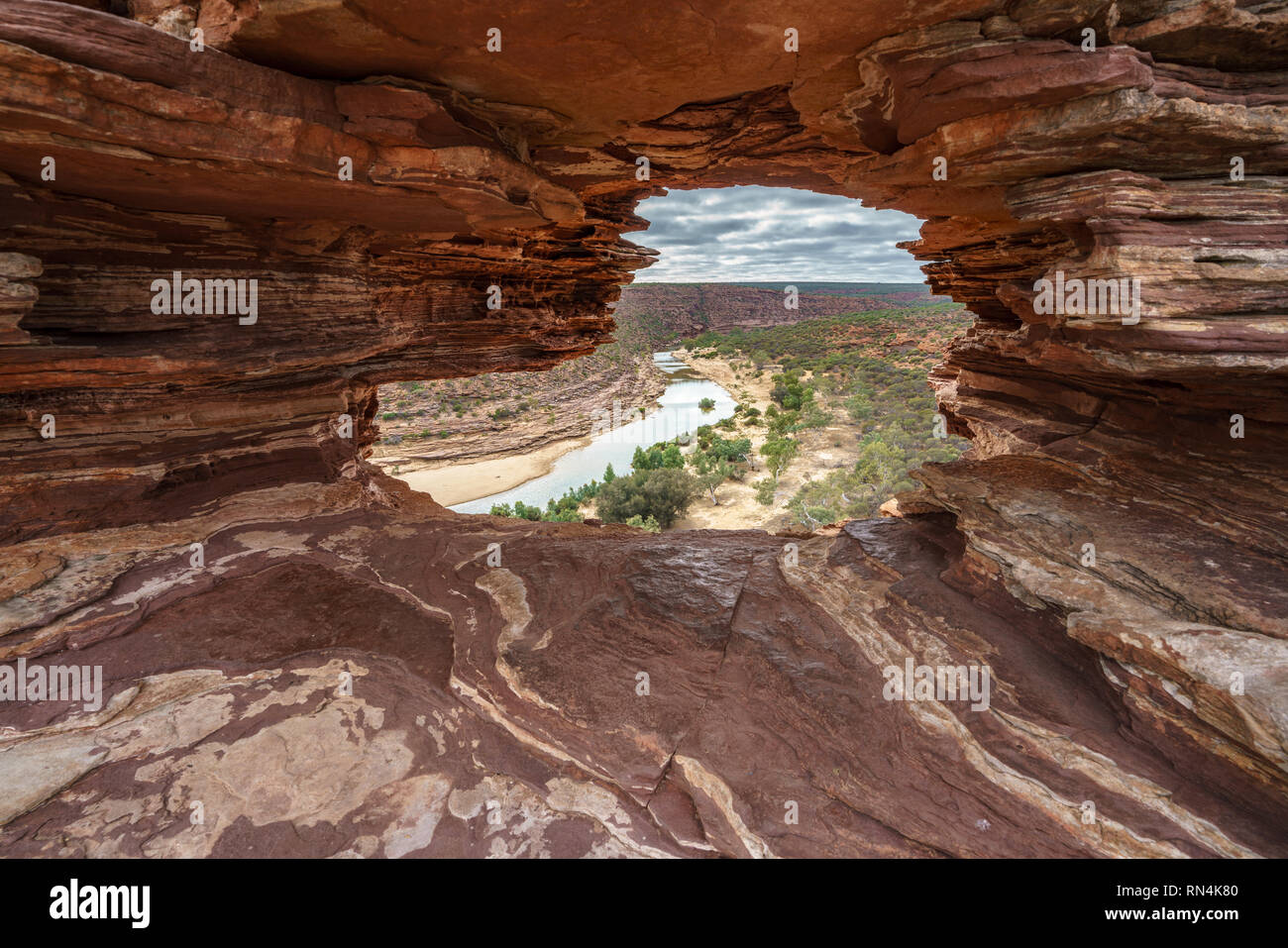 natures window in the desert of kalbarri national park, western ...