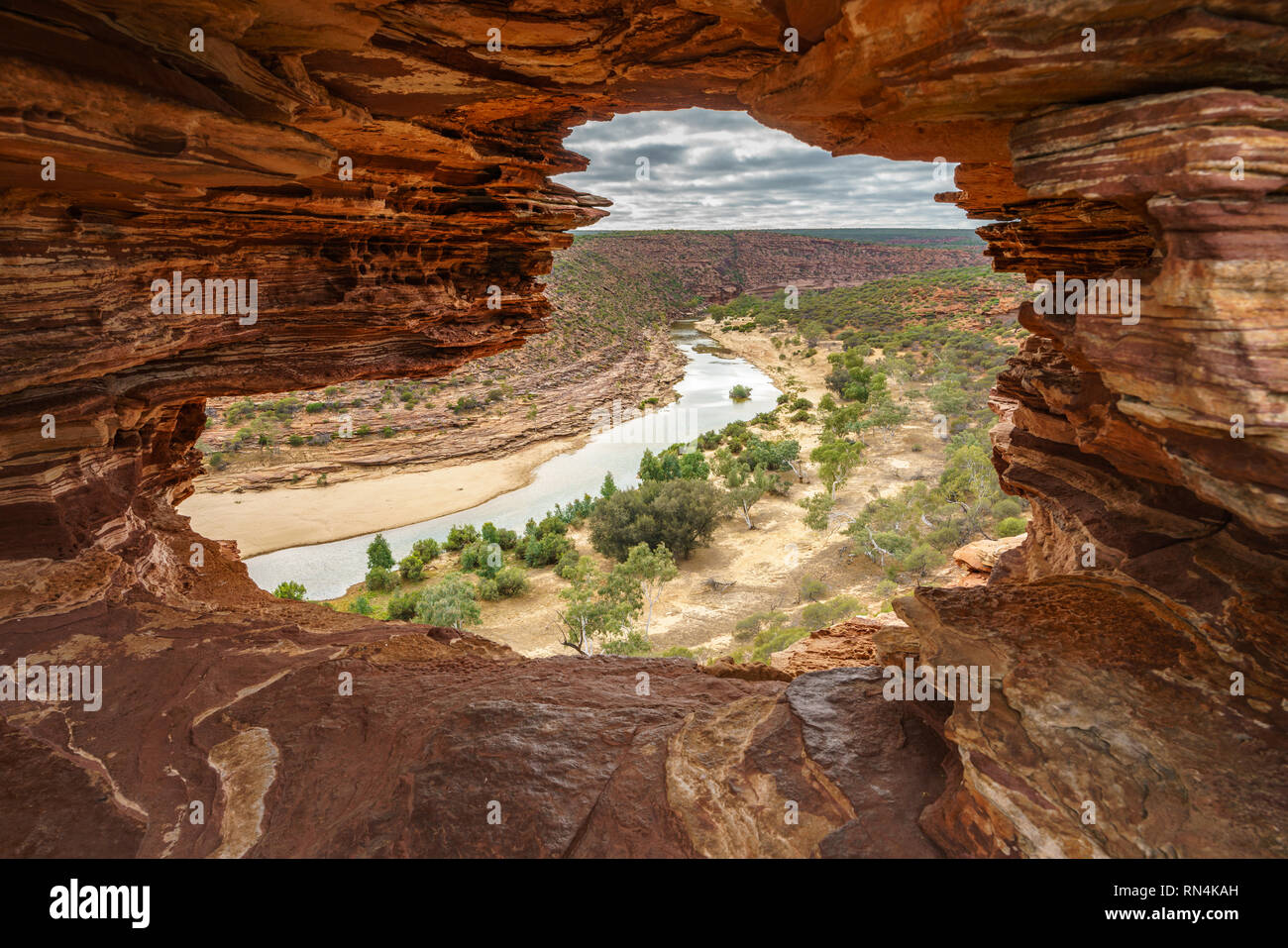 natures window in the desert of kalbarri national park, western ...