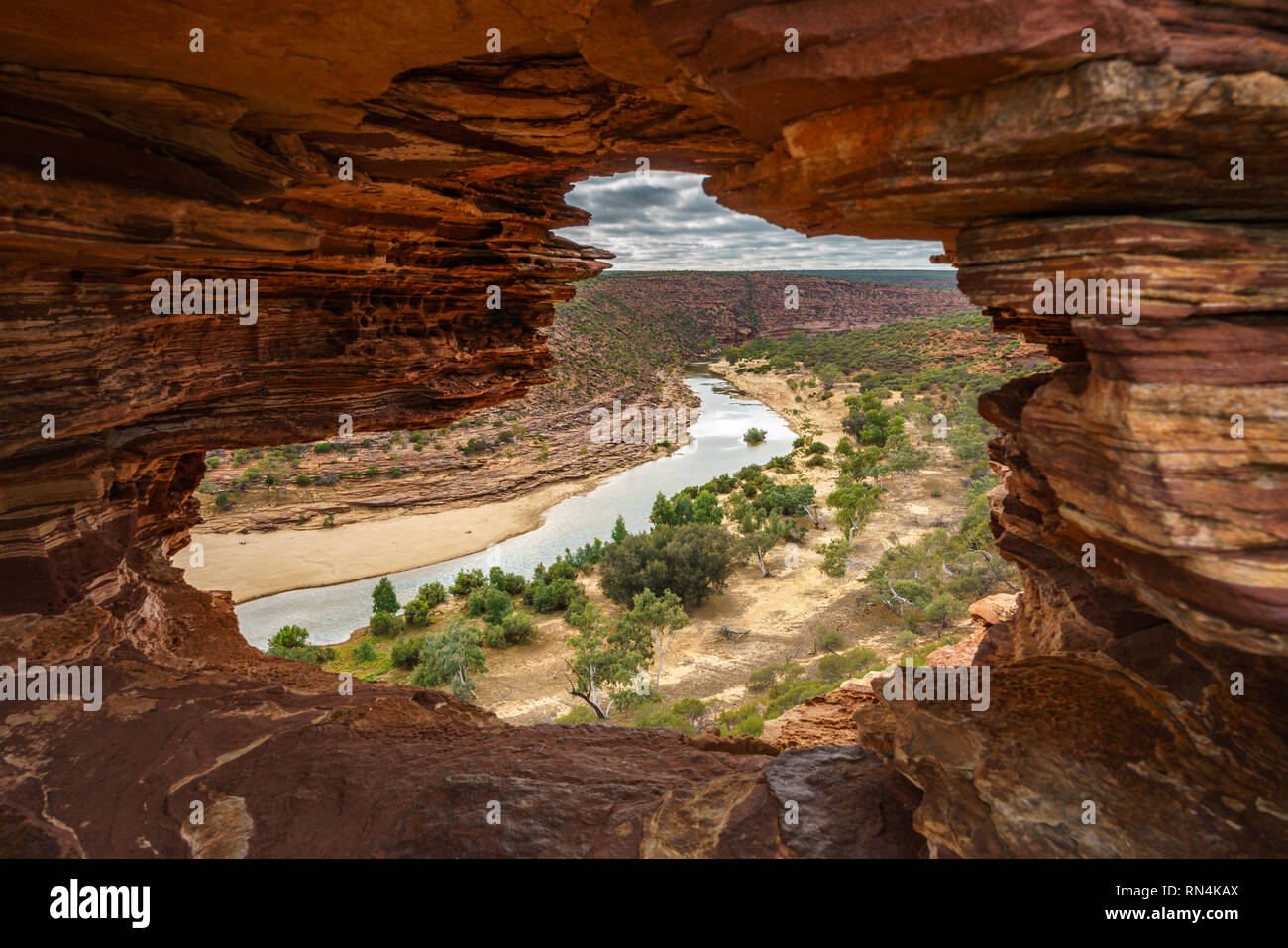 natures window in the desert of kalbarri national park, western ...