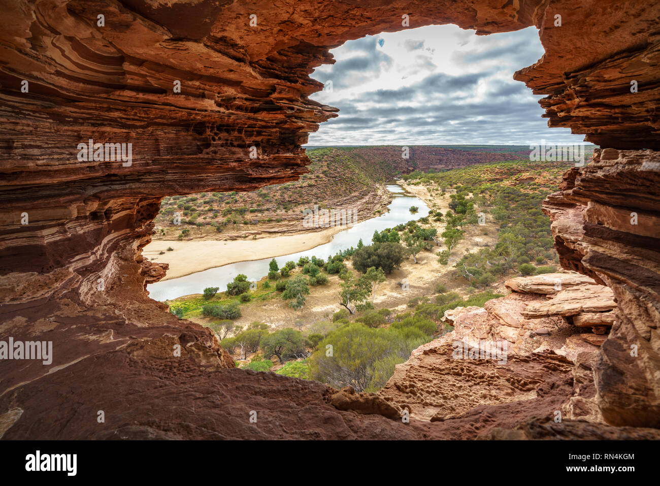 natures window in the desert of kalbarri national park, western ...