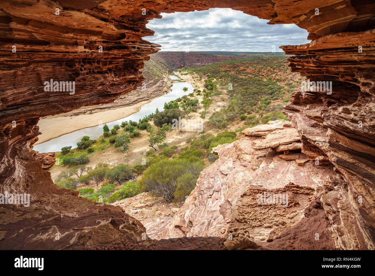natures window in the desert of kalbarri national park, western ...