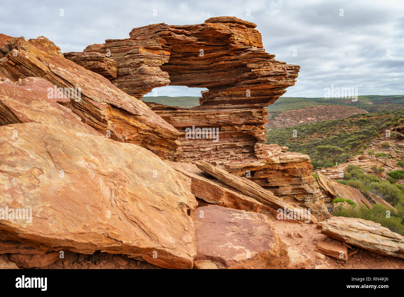 natures window in the desert of kalbarri national park, western ...