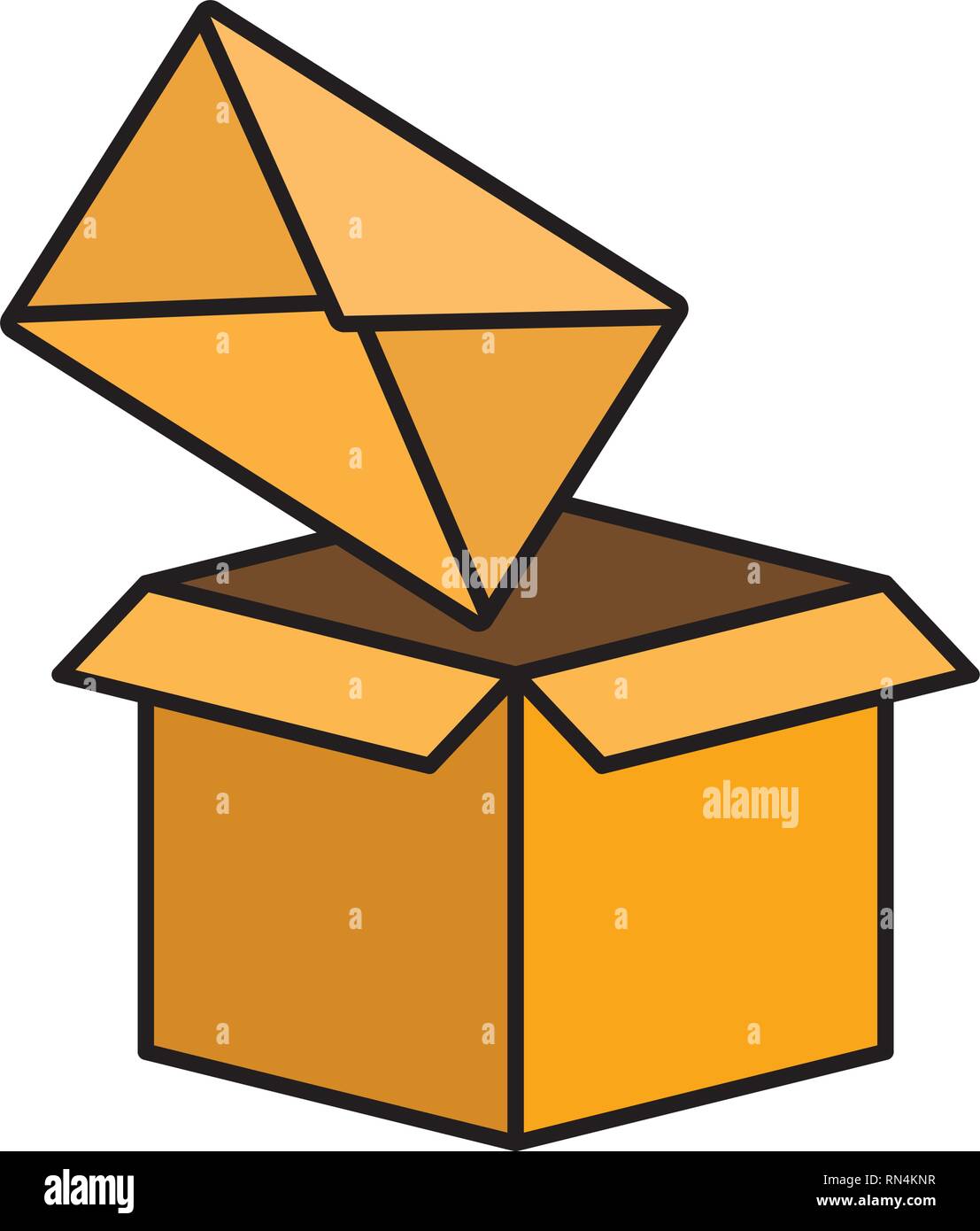 cardboard box email envelope Stock Vector Image & Art - Alamy