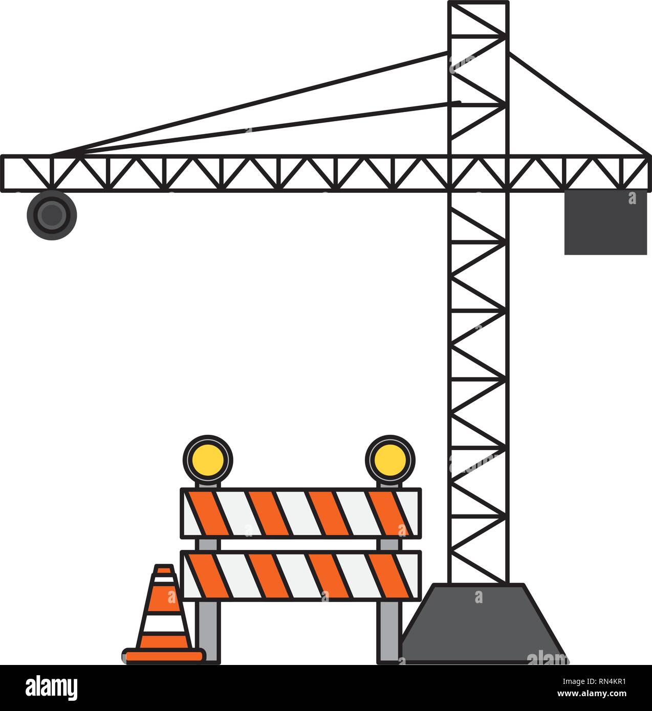 Building construction barriers Stock Vector Images - Alamy