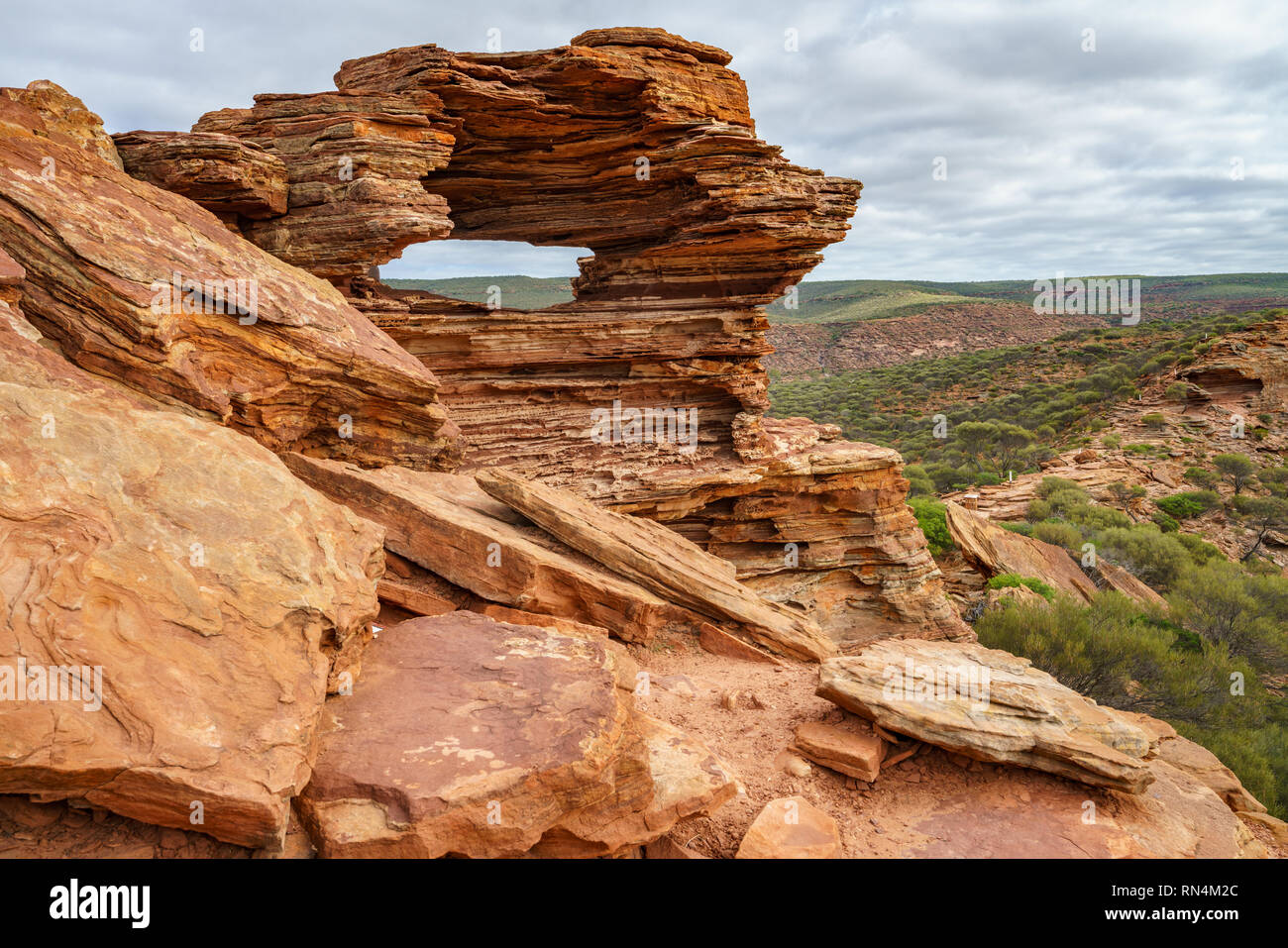 natures window in the desert of kalbarri national park, western ...