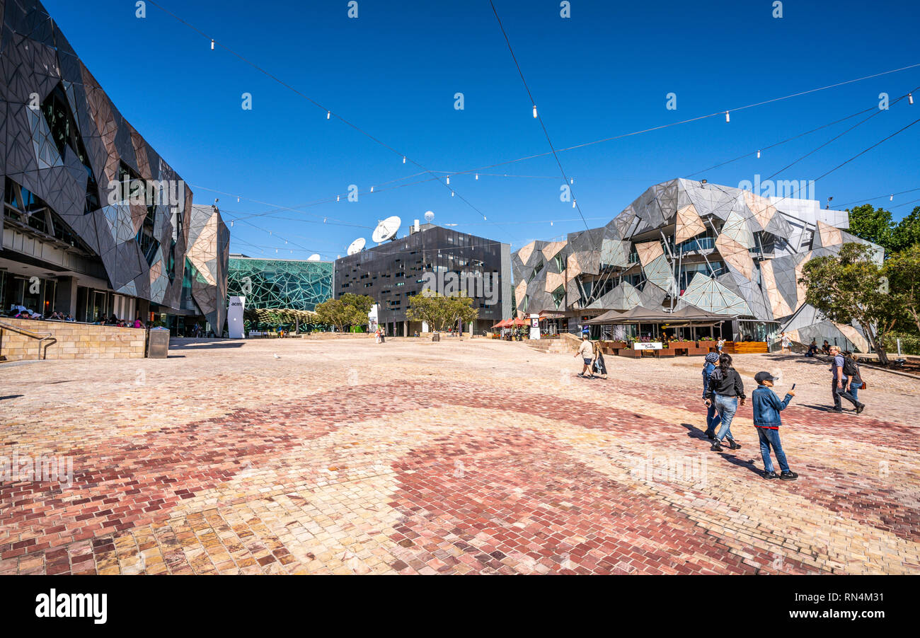 Federation square melbourne australia hi-res stock photography and ...