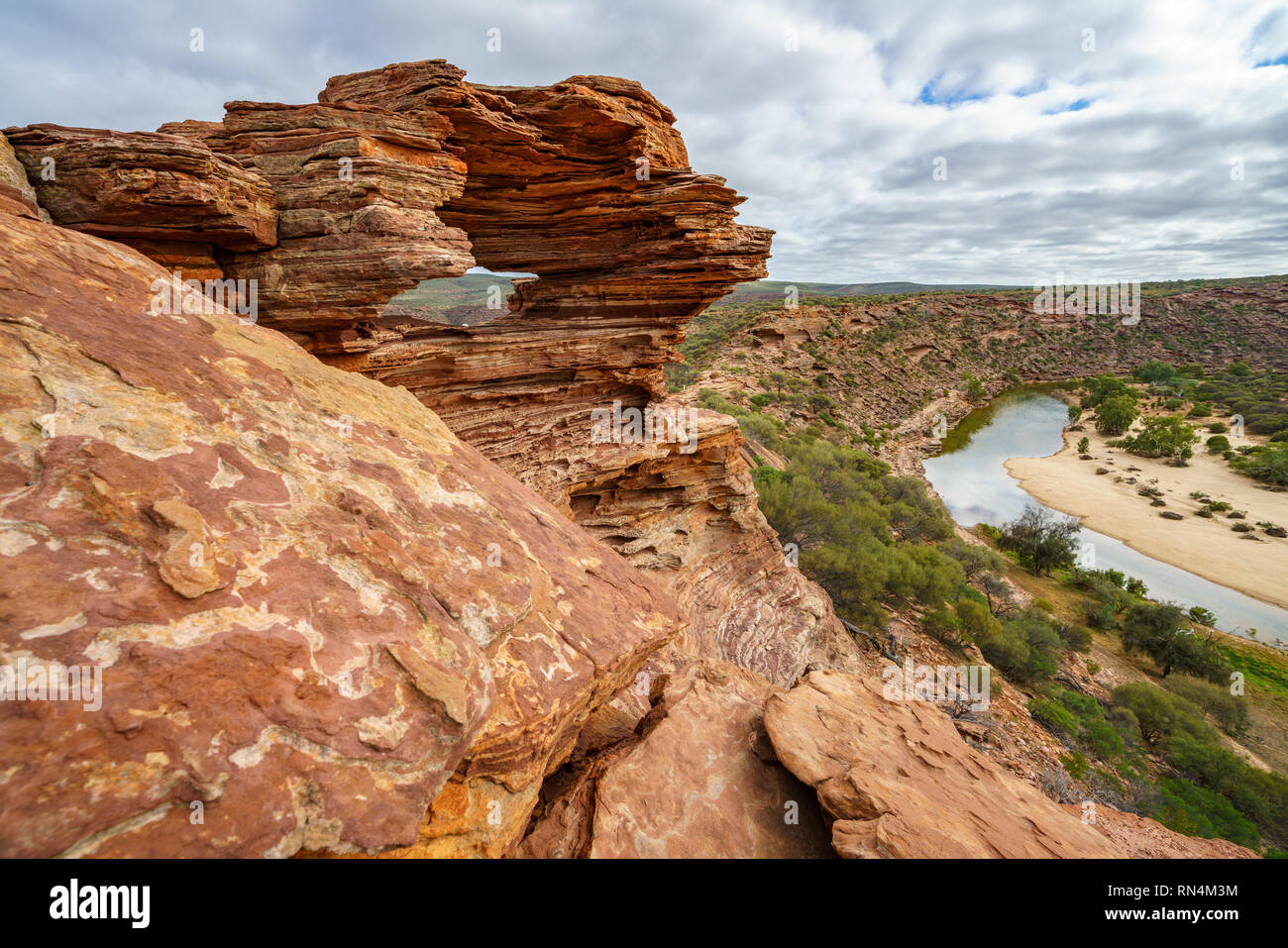 natures window in the desert of kalbarri national park, western ...