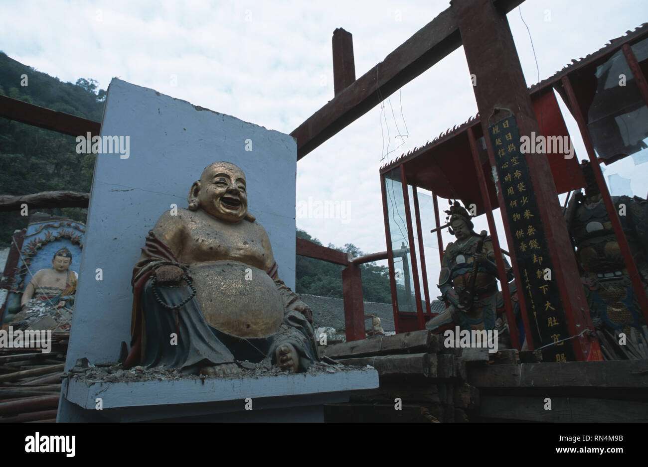 Caption: Fengdu, Hubei, China - Nov 2002. An old Buddhist temple in the ...