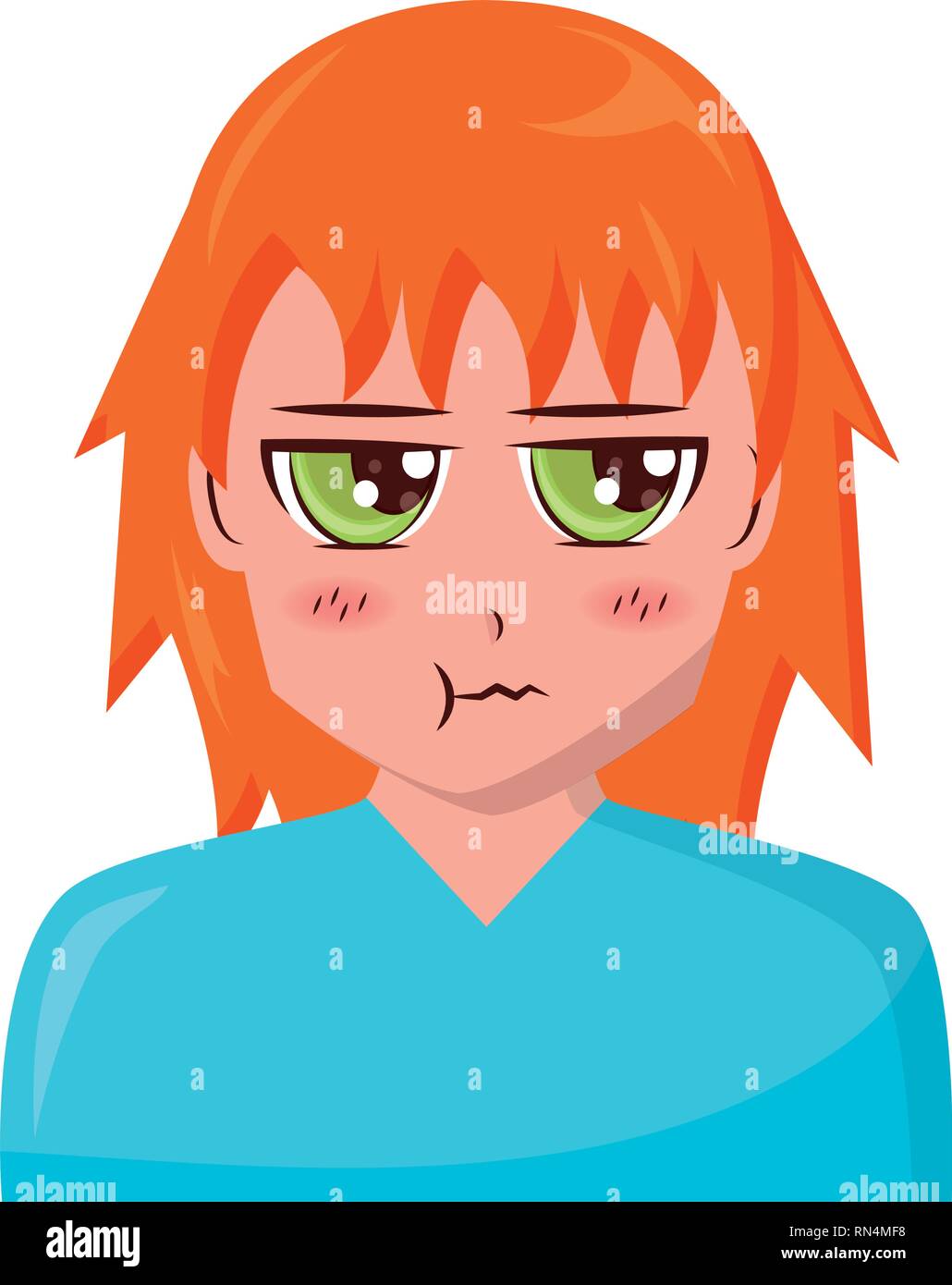 anime girl manga portrait character Stock Vector Image & Art - Alamy