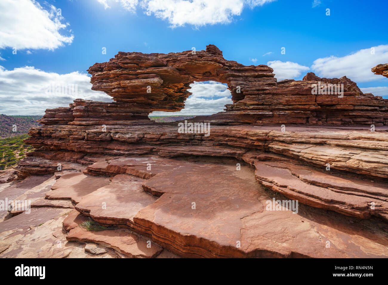 natures window in the desert of kalbarri national park, western ...