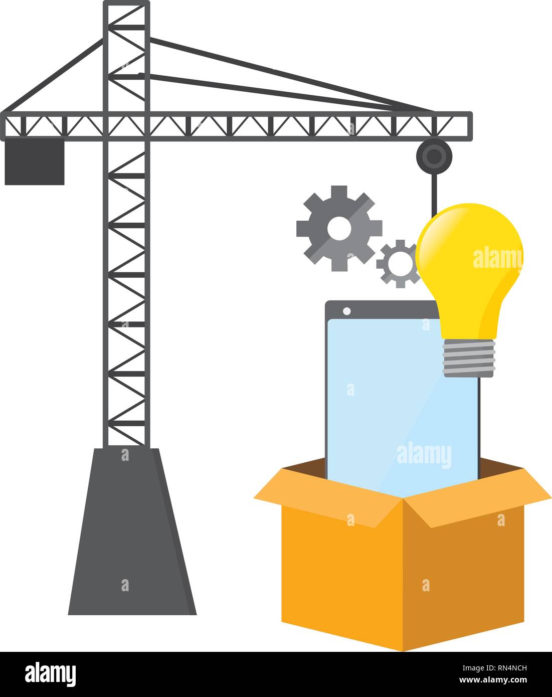 Conceptual display mobile application Stock Vector Images - Alamy