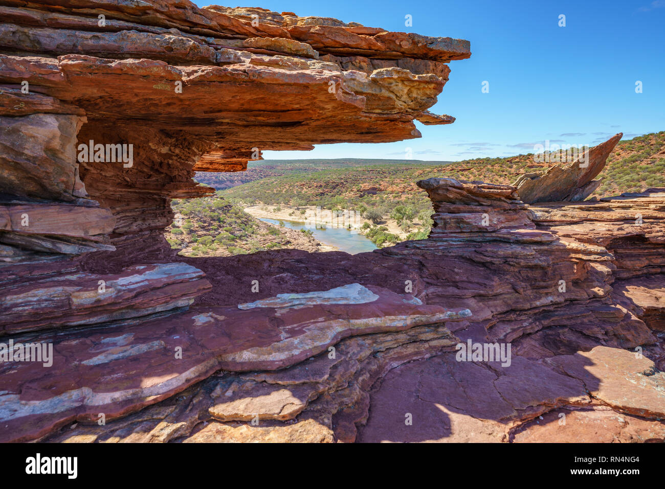 natures window in the desert of kalbarri national park, western ...