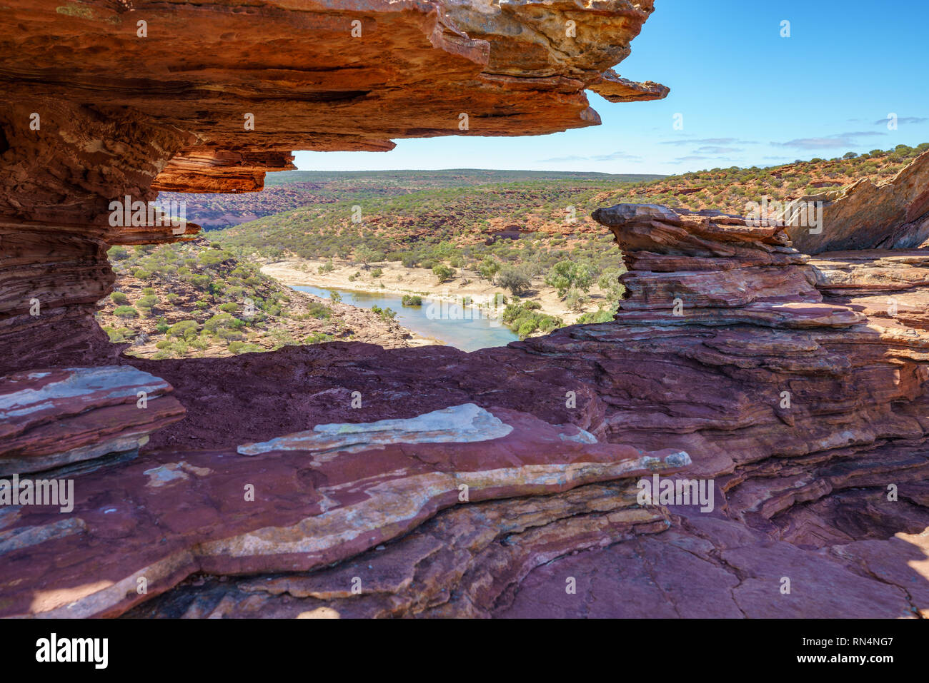 natures window in the desert of kalbarri national park, western ...