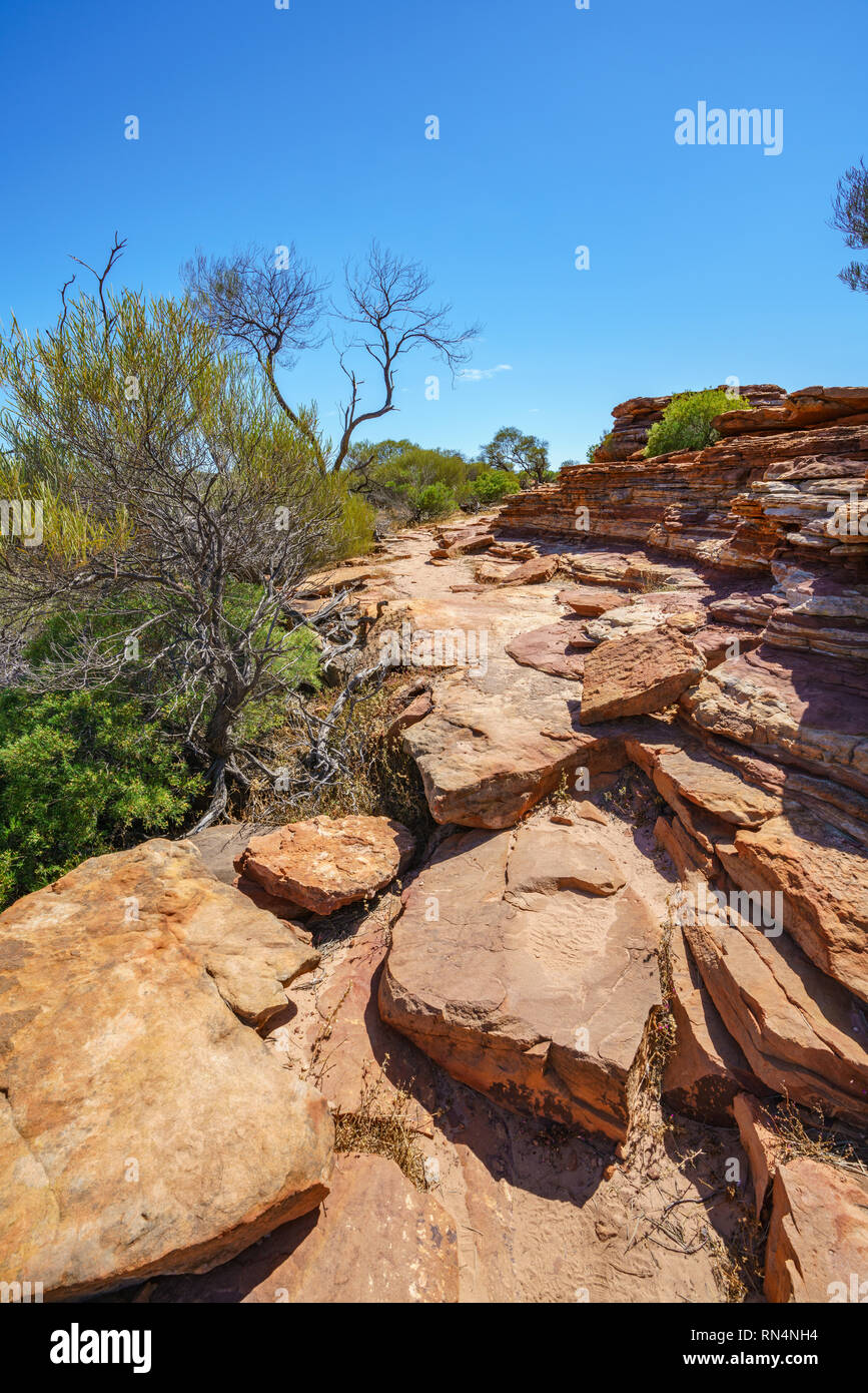 Hiking the canyon. natures window loop trail, kalbarri national park ...