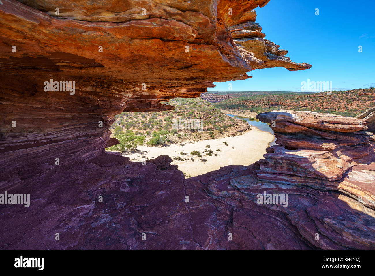 natures window in the desert of kalbarri national park, western ...