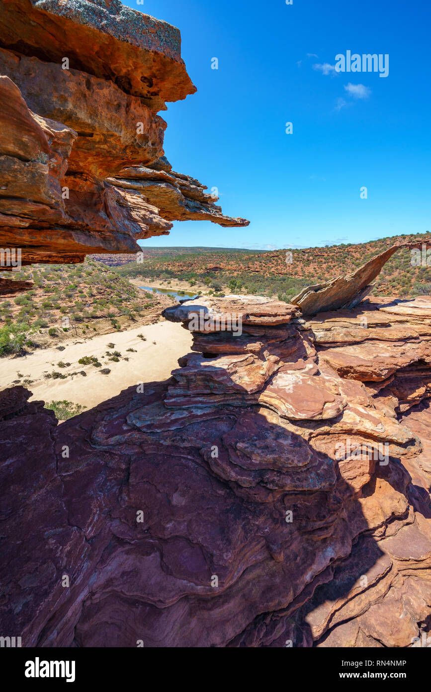 natures window in the desert of kalbarri national park, western ...