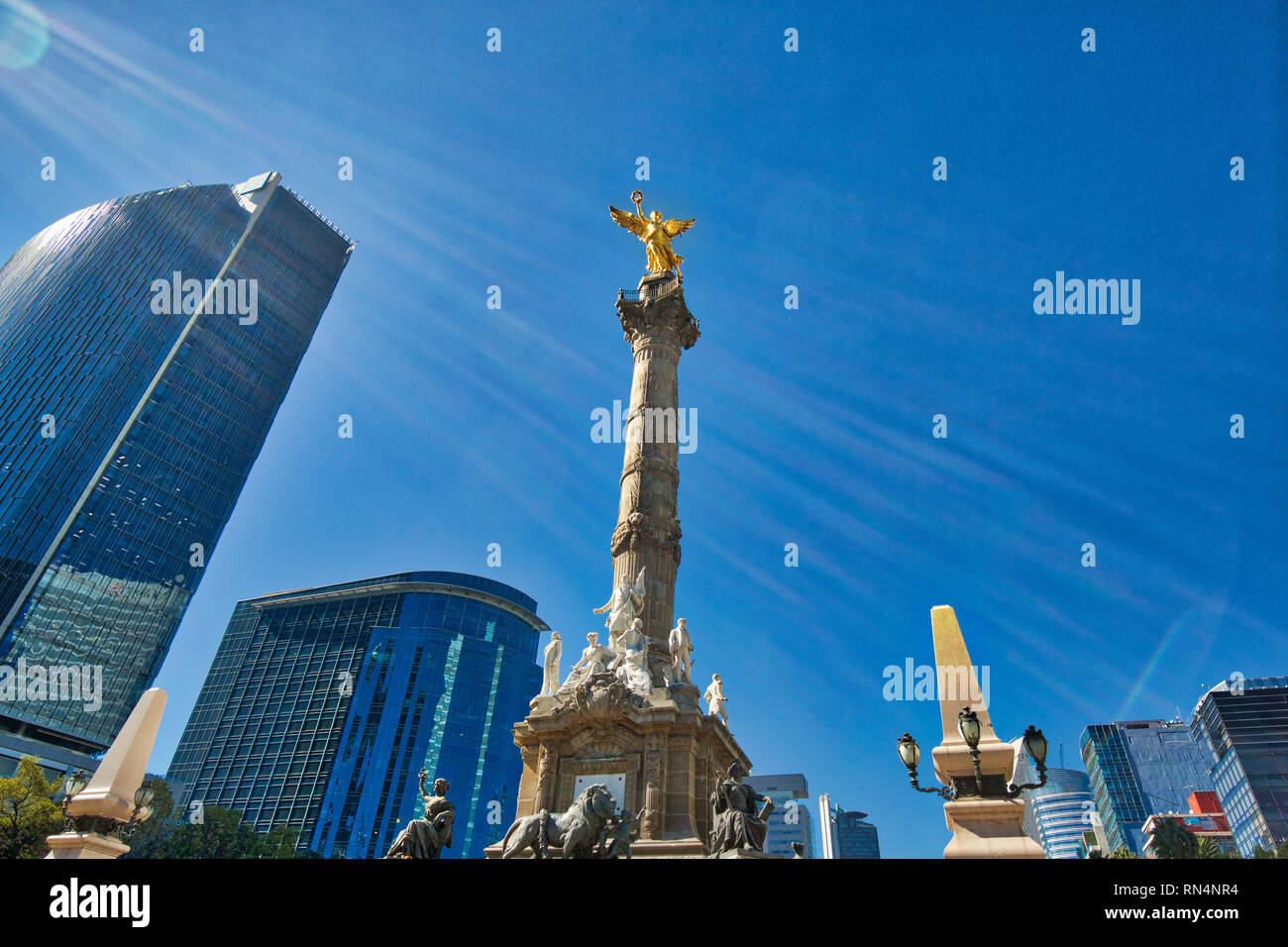 Angel of Independence monument, Mexico City Stock Photo - Alamy