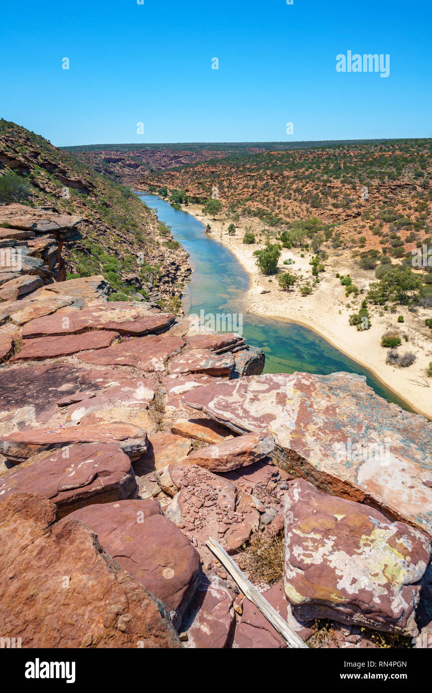 Hiking the canyon. natures window loop trail, kalbarri national park ...