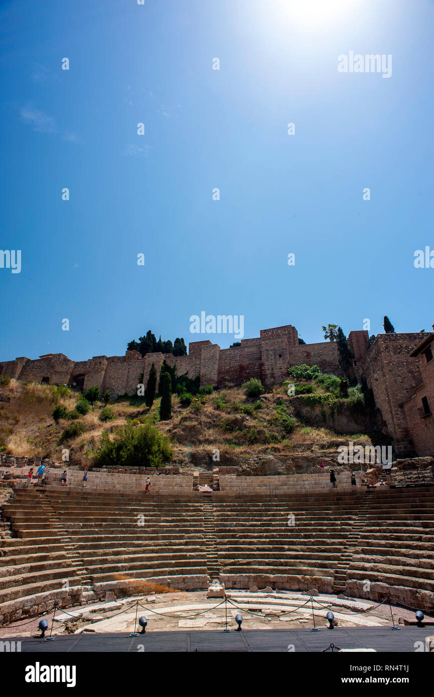 Roman amphitheatre archeological malaga spain amphitheater archaeology ...