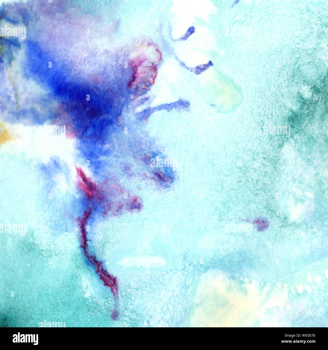 Abstract watercolor paper splash shapes isolated drawing. Illustration ...