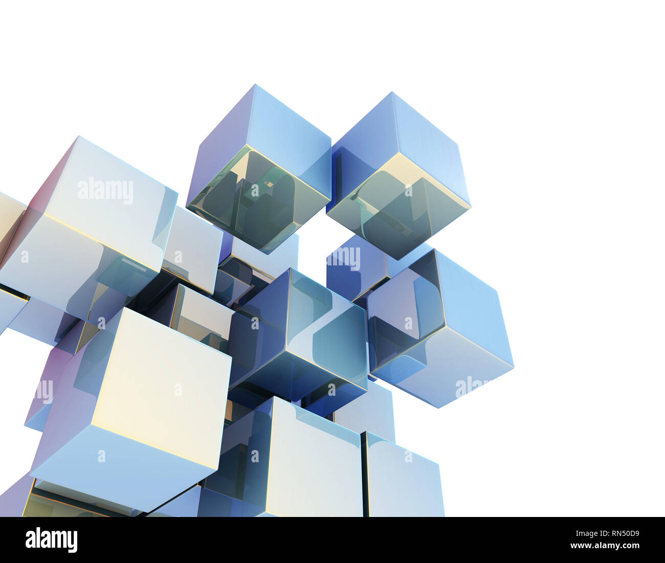 Cube Intelligent Technology, Network Program and Data Stock Photo - Alamy