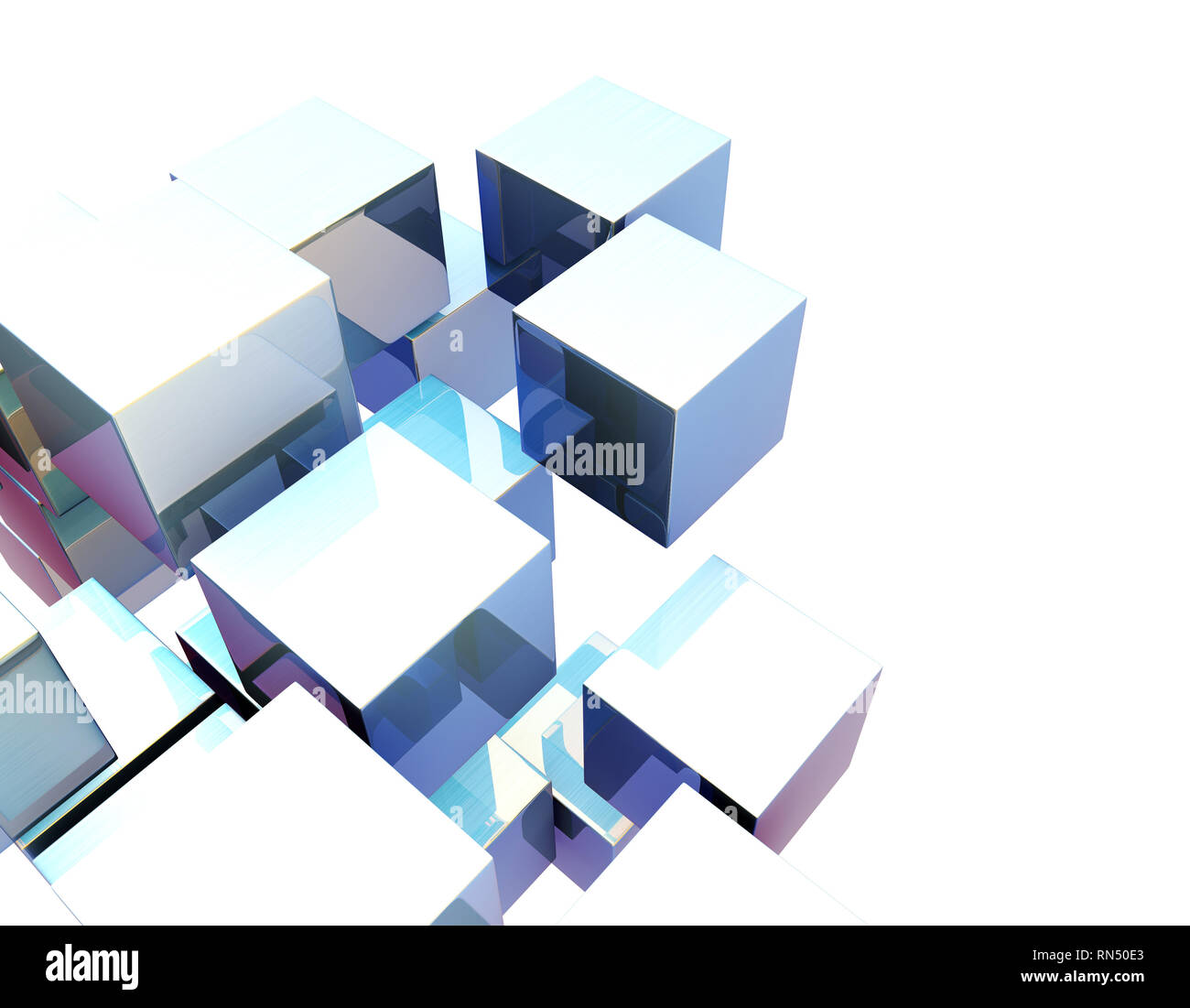 Cube Intelligent Technology, Network Program and Data Stock Photo - Alamy