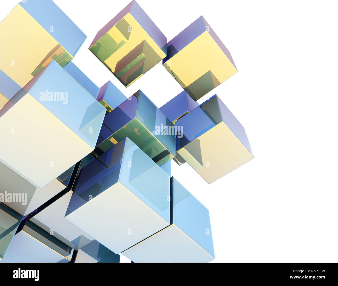 Cube Intelligent Technology, Network Program and Data Stock Photo - Alamy