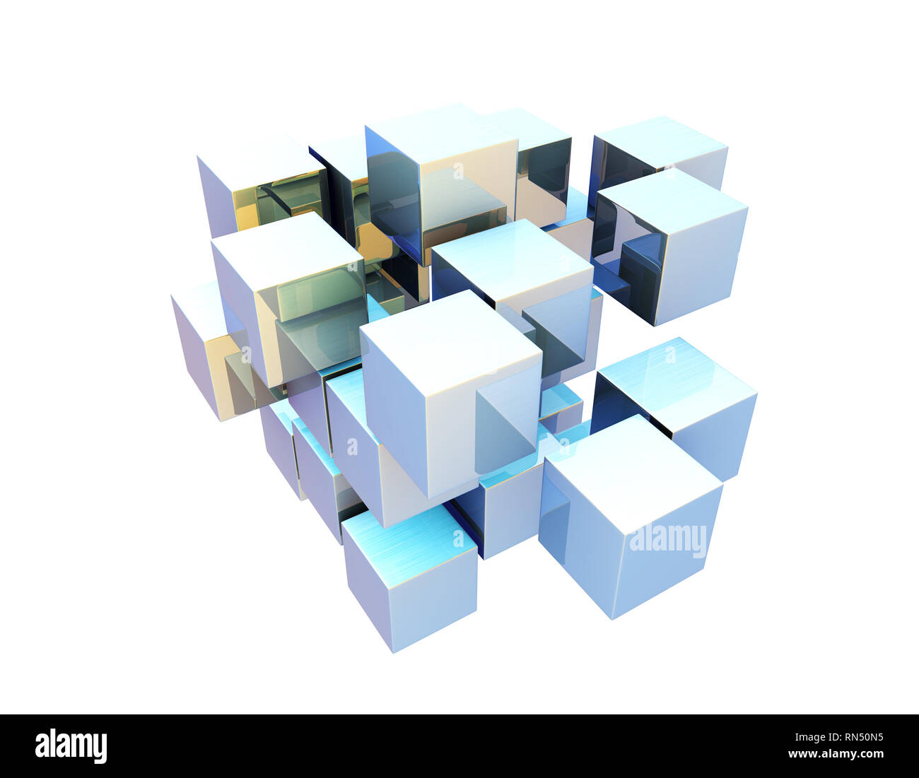 Cube Intelligent Technology, Network Program and Data Stock Photo - Alamy