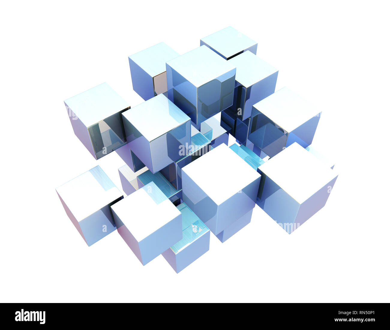 Cube Intelligent Technology, Network Program and Data Stock Photo - Alamy